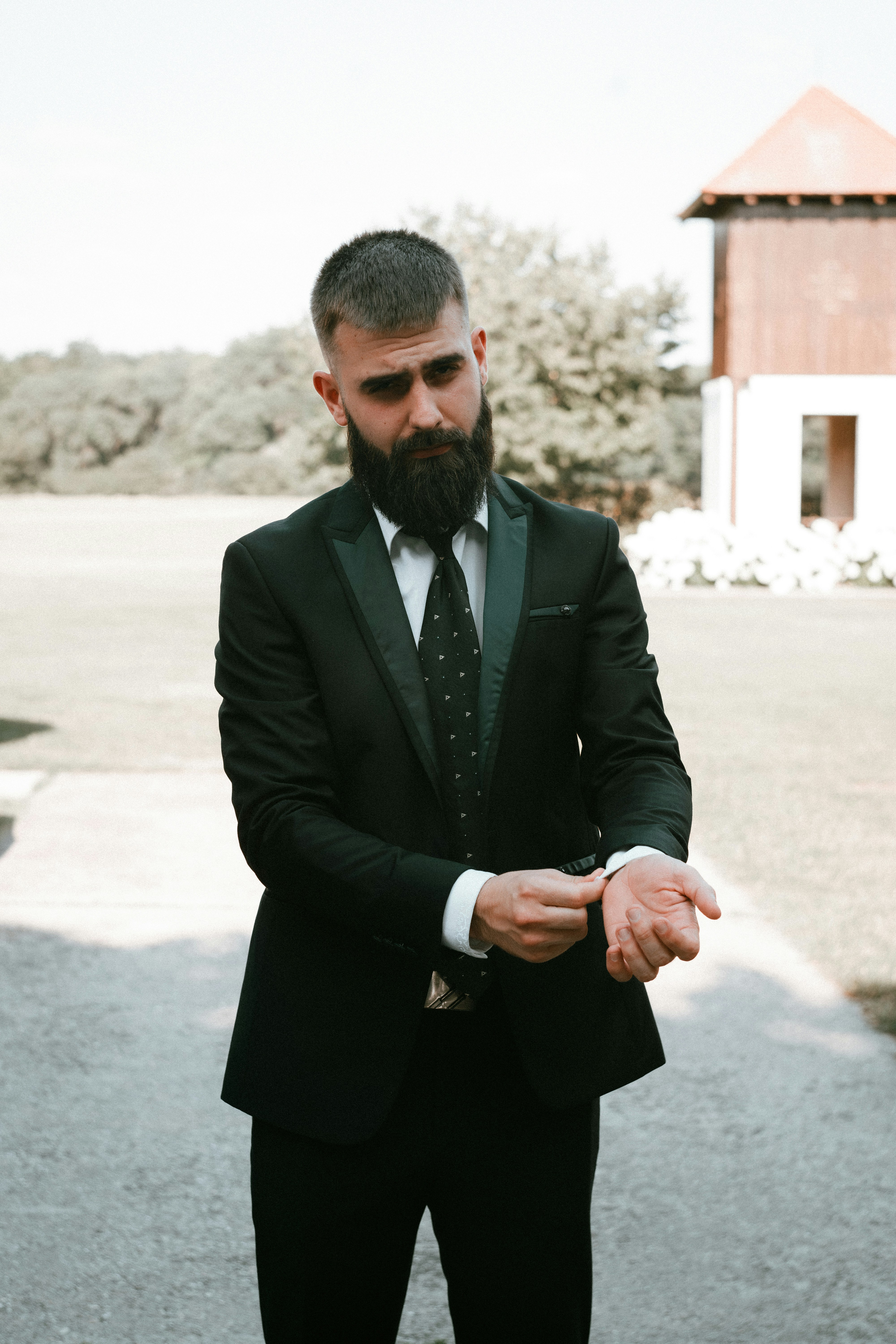 Tailored Resolve: A Groomed Gentleman in Quiet Confidence