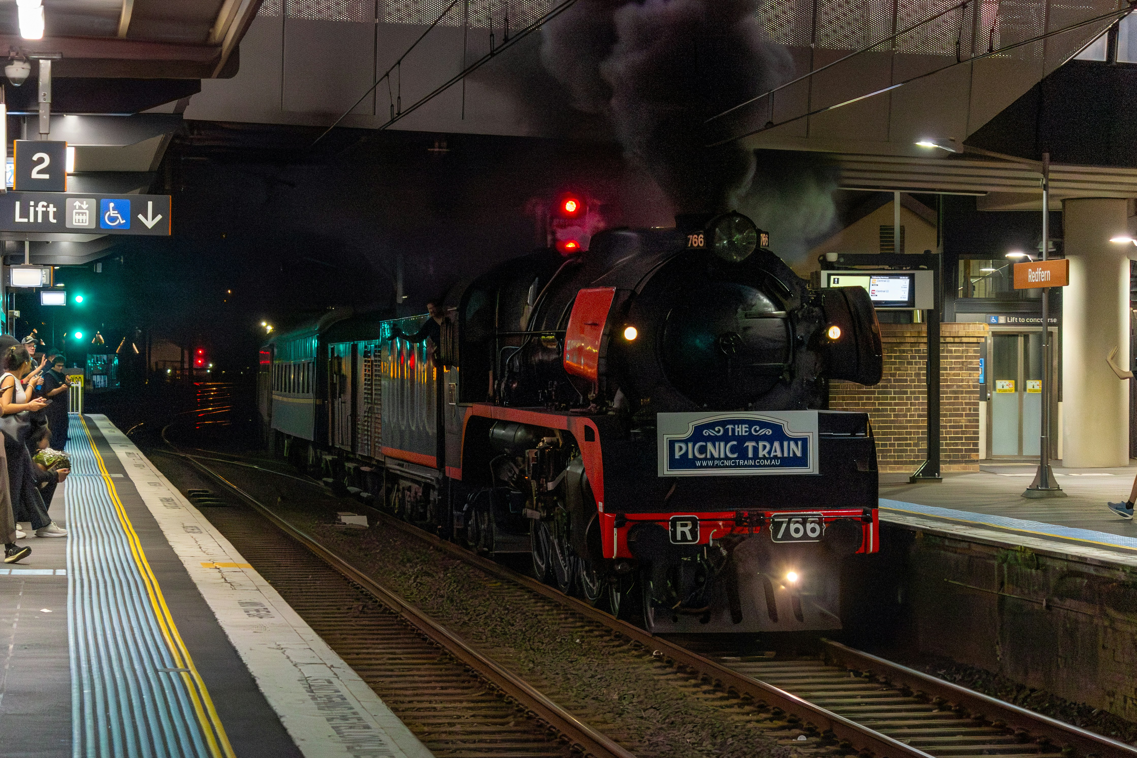 Picnic Train at Platform: Night Steam Ledger