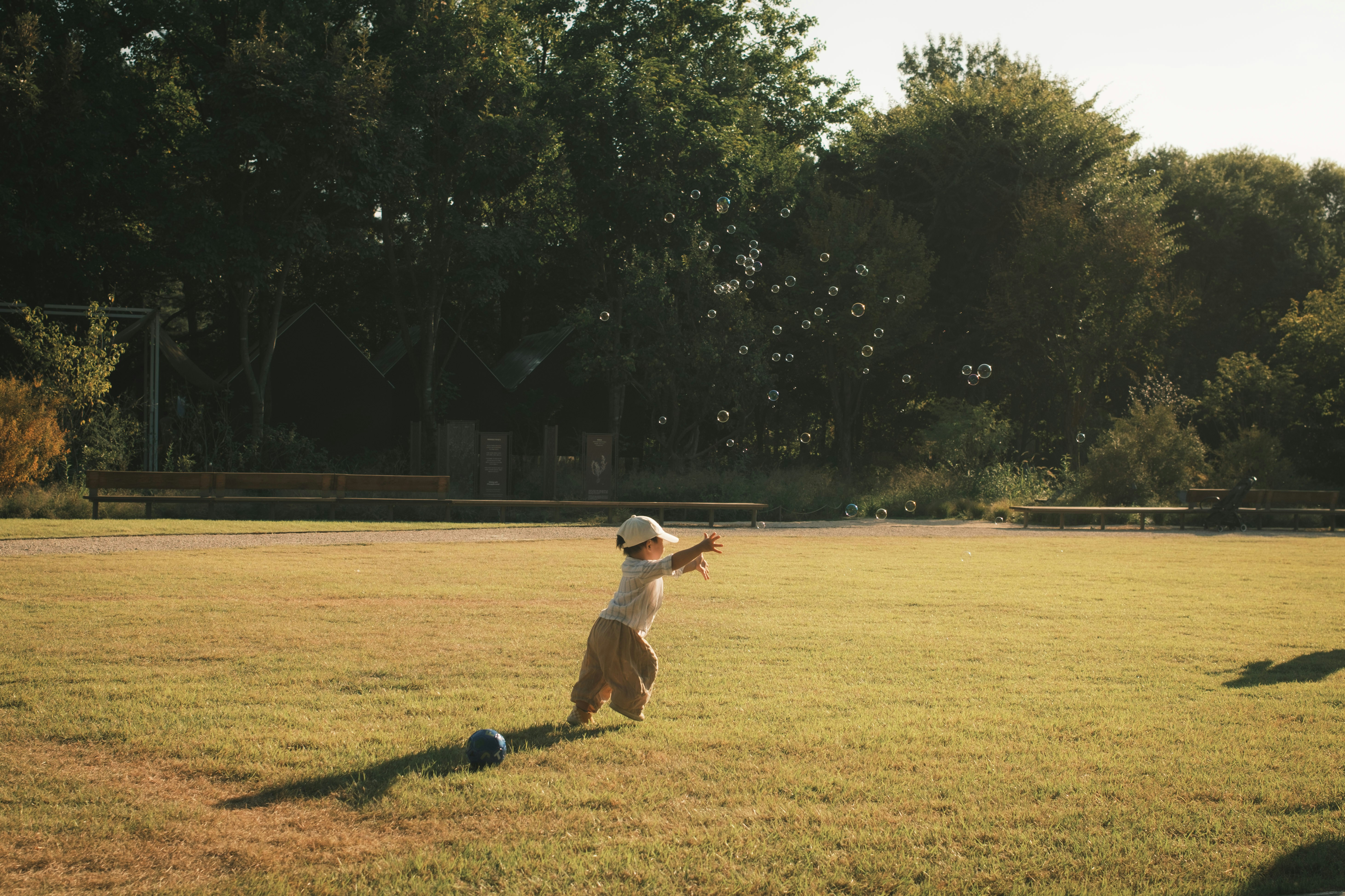 Bubble Burst: A Sunny Kick in a Park