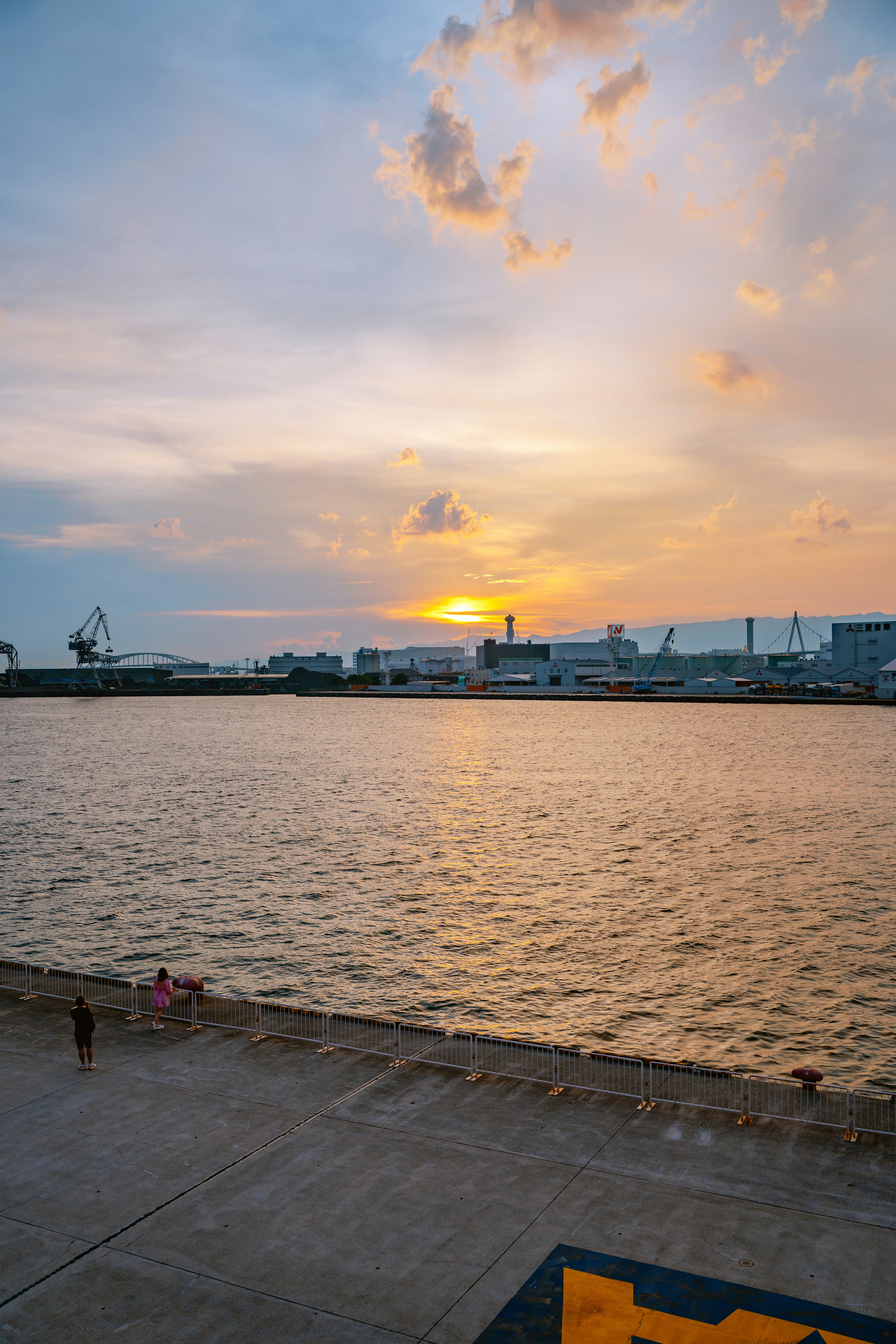 Sunset Over the Industrial Harbor