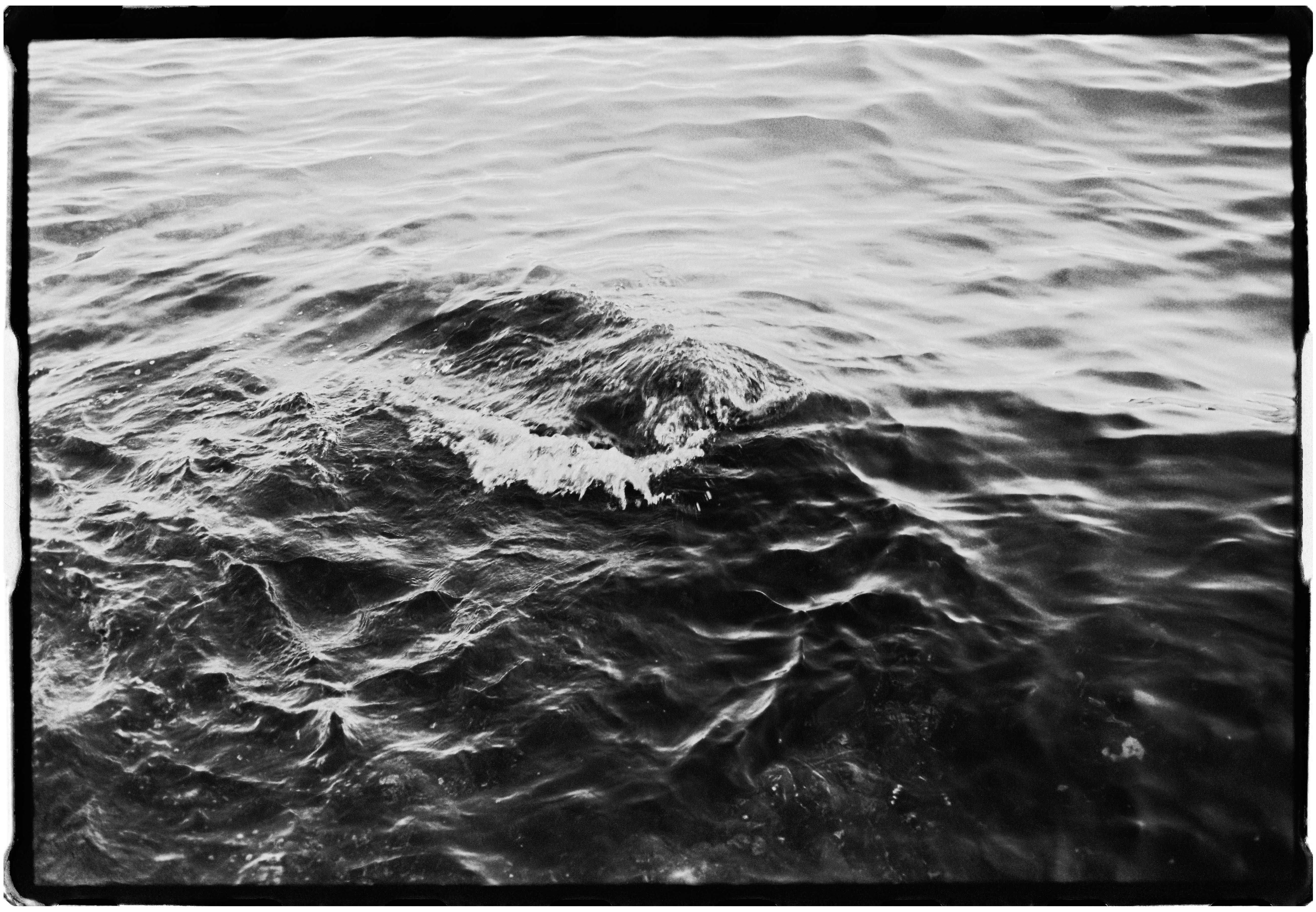 Rough Seas in Grainy Monochrome