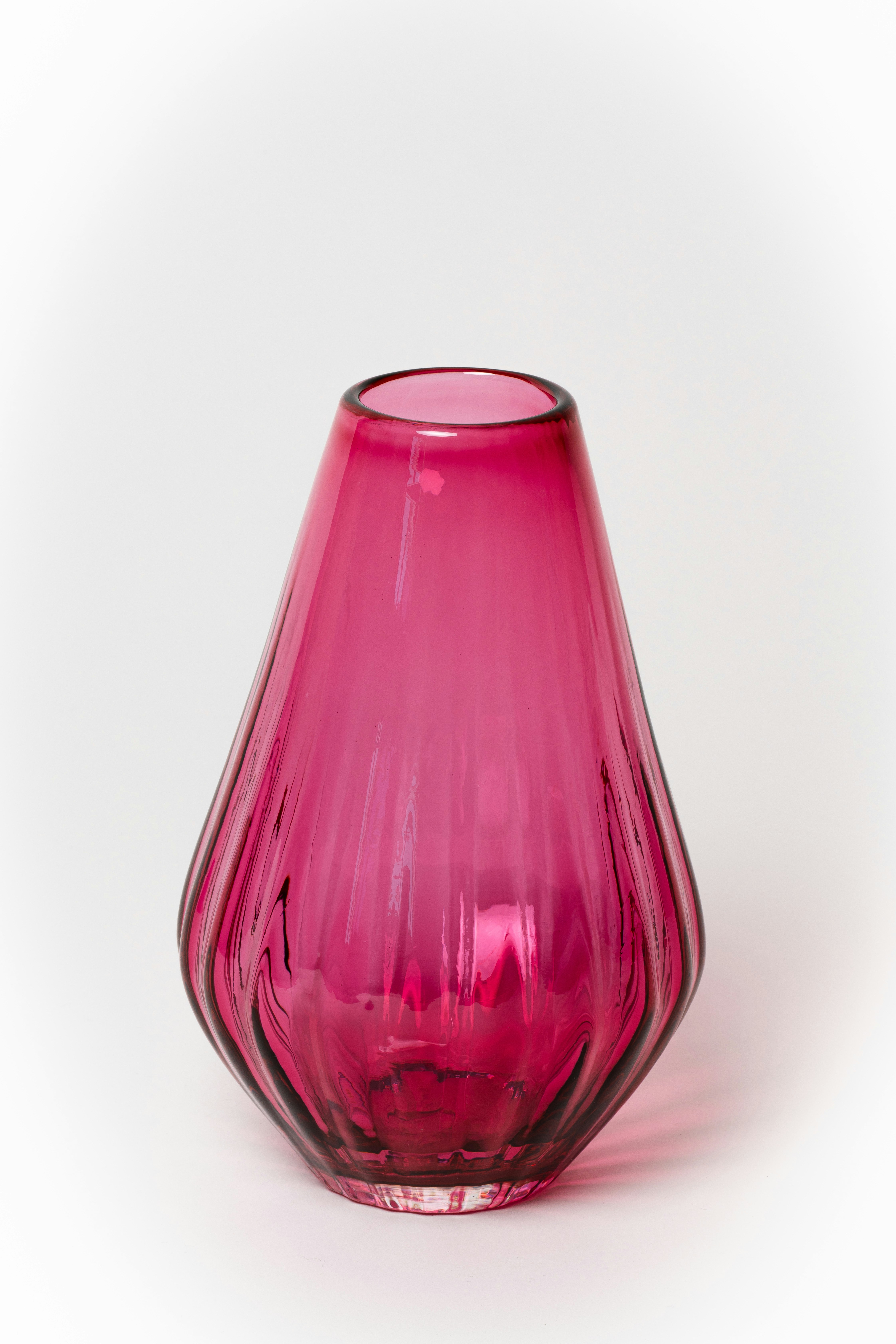 Crimson Bloom: A Form in Glass