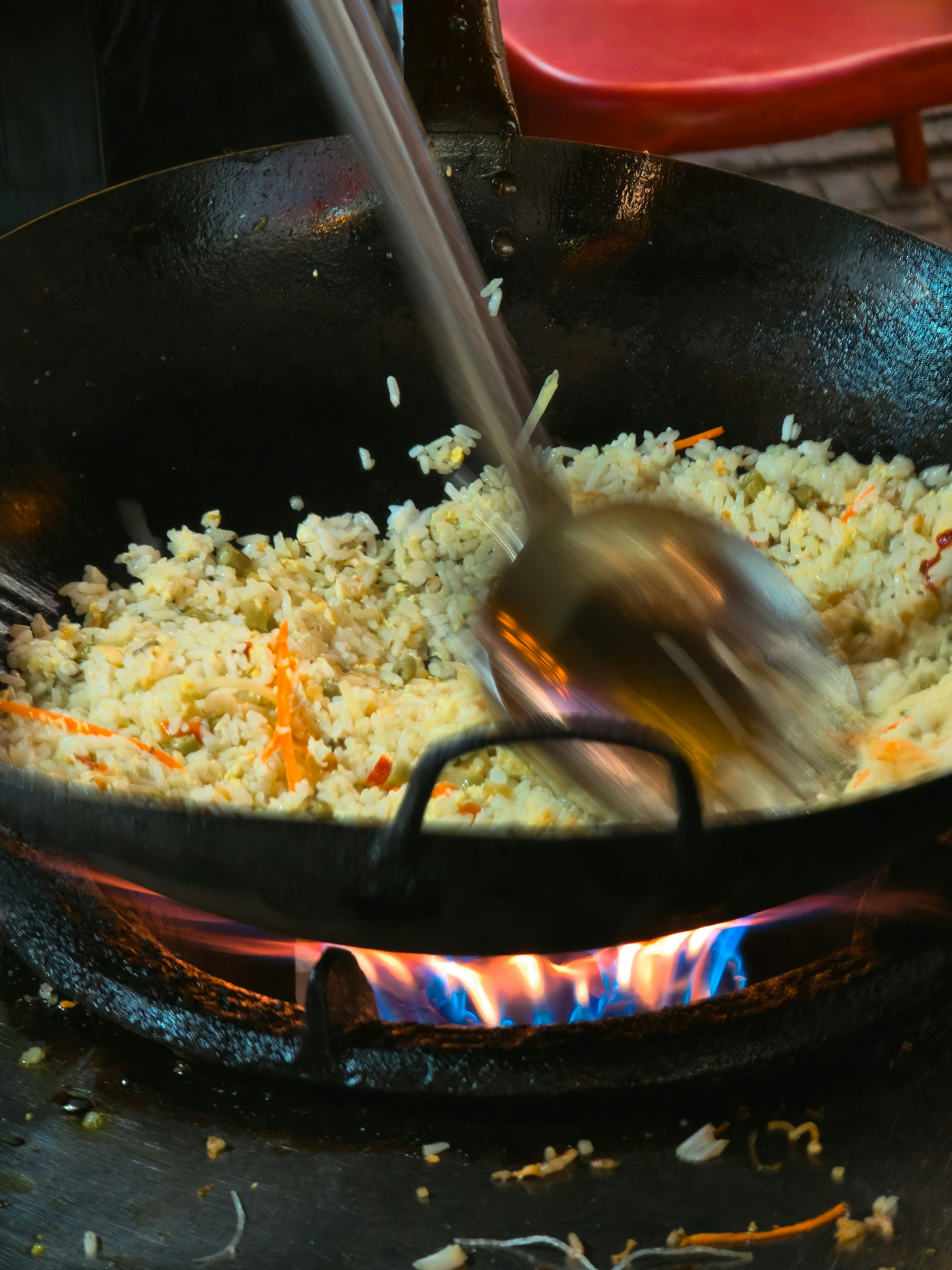 Stirring Chaos: Rice and Flame in a Fiery Wok
