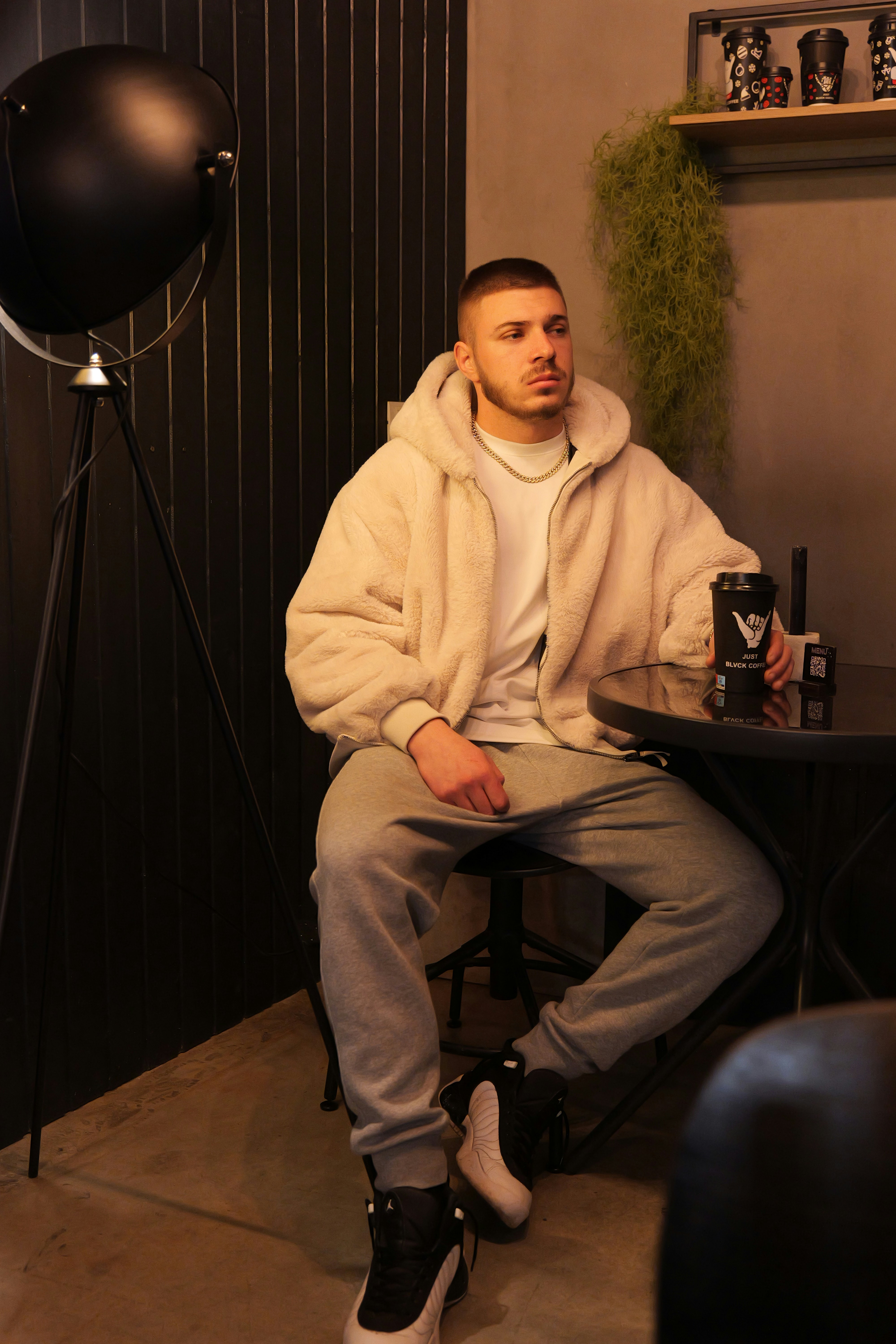 Casual Studio Moment: A Quiet Confidence in Warm Light