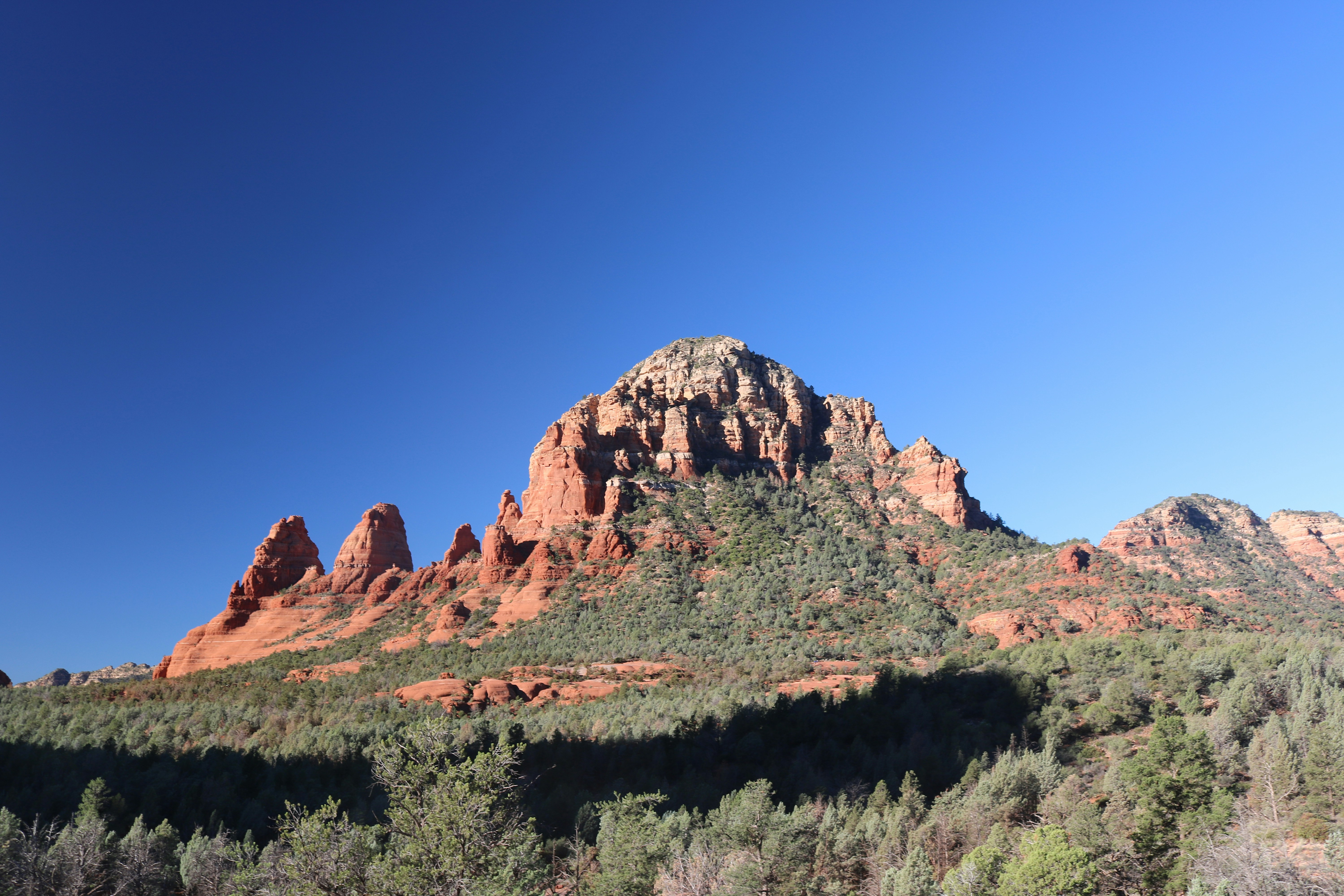 Red Mesa Sentinel Under a Clear Midwest Blue