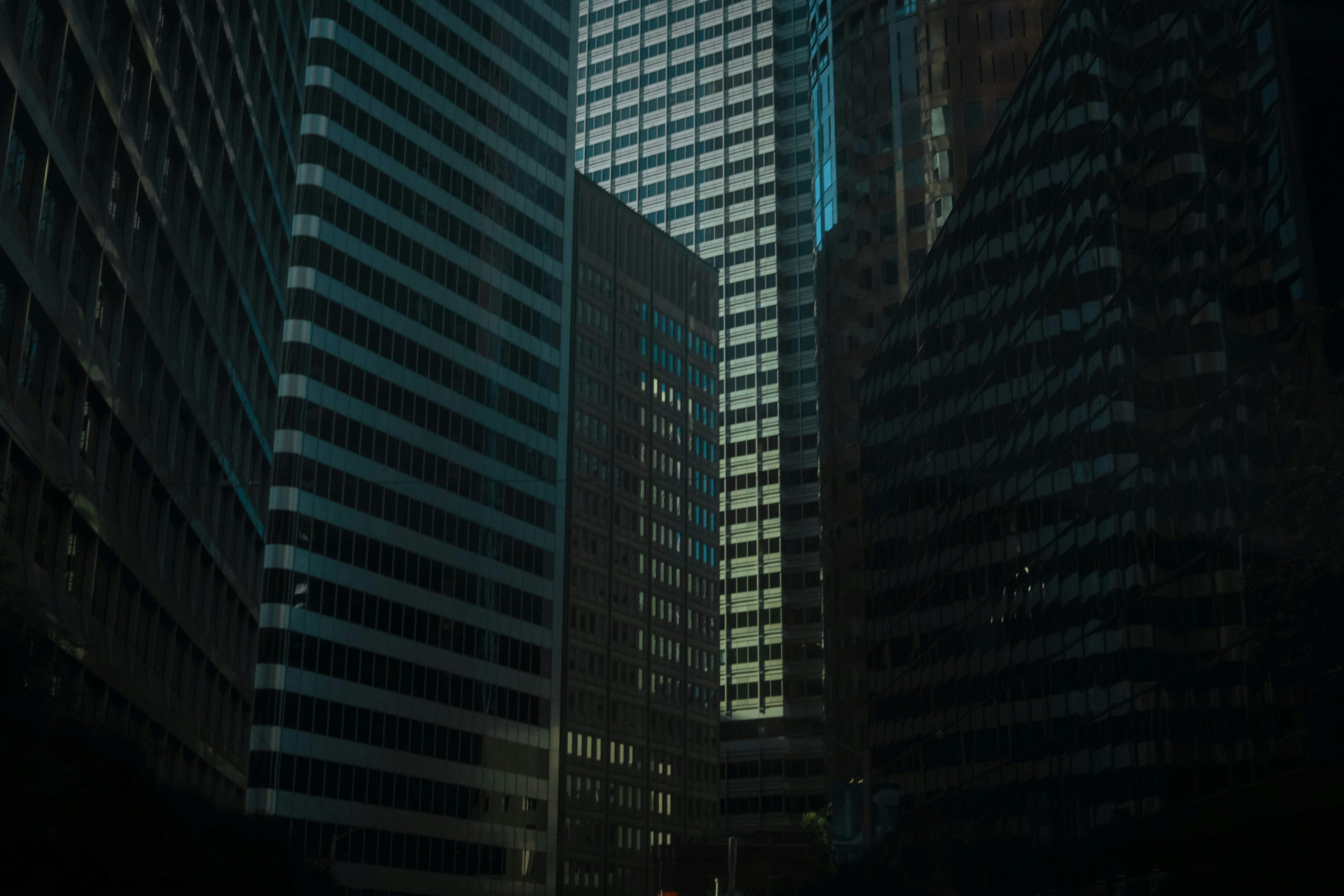 Midnight Canyon: Glass and Shadow in the Financial Spine