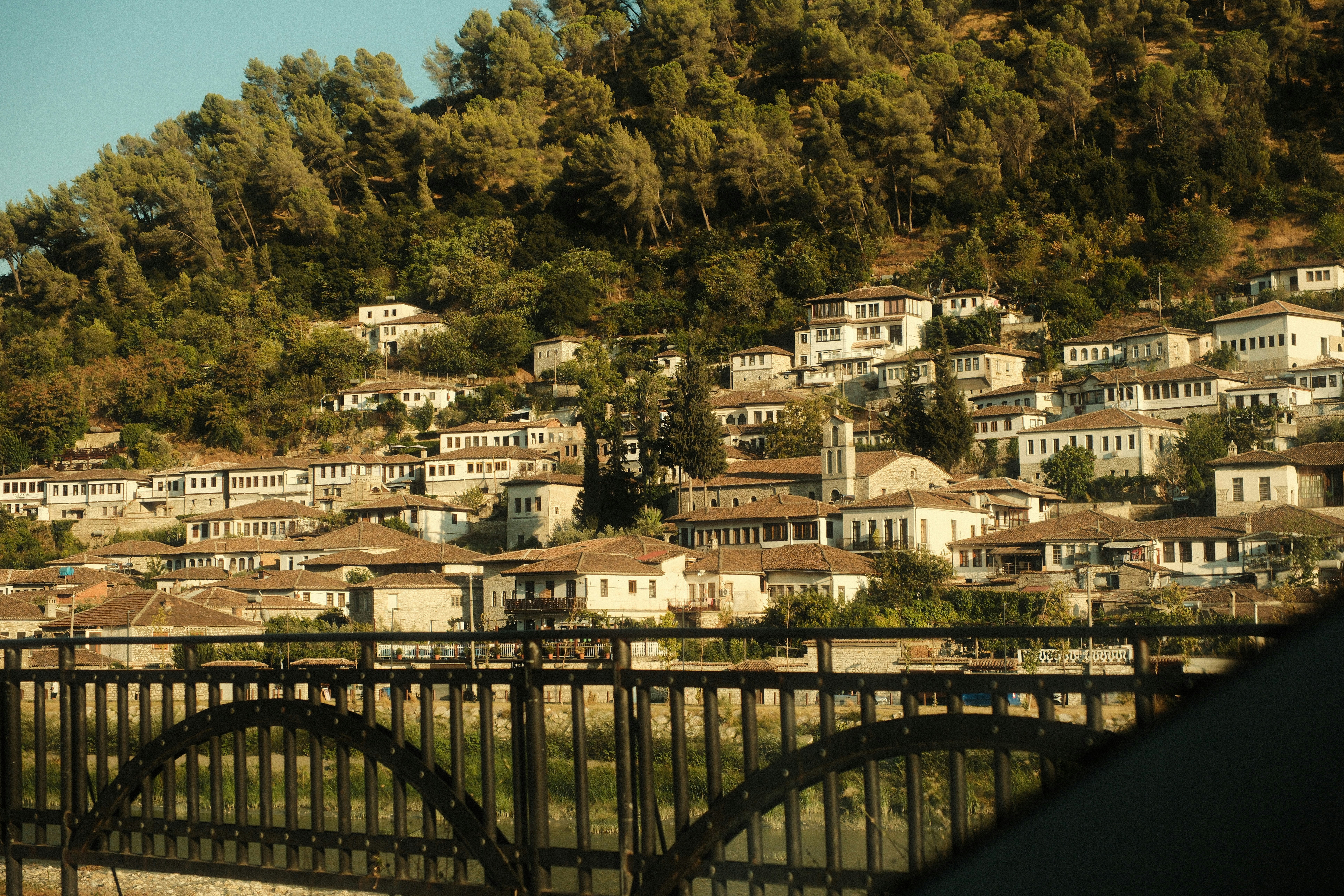 Village Terraces Beyond the Bridge