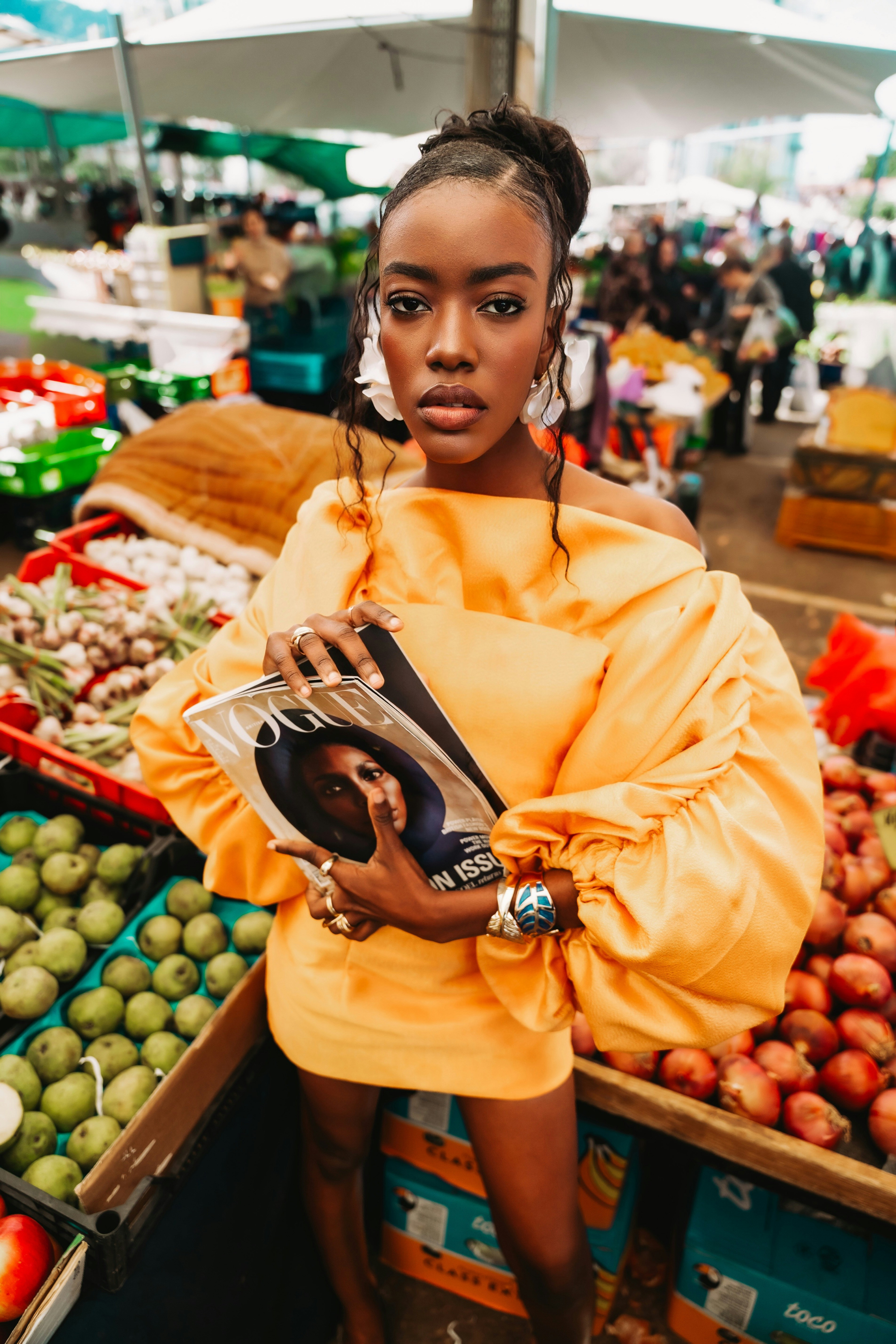 Orange Atelier: A Portrait at the Market