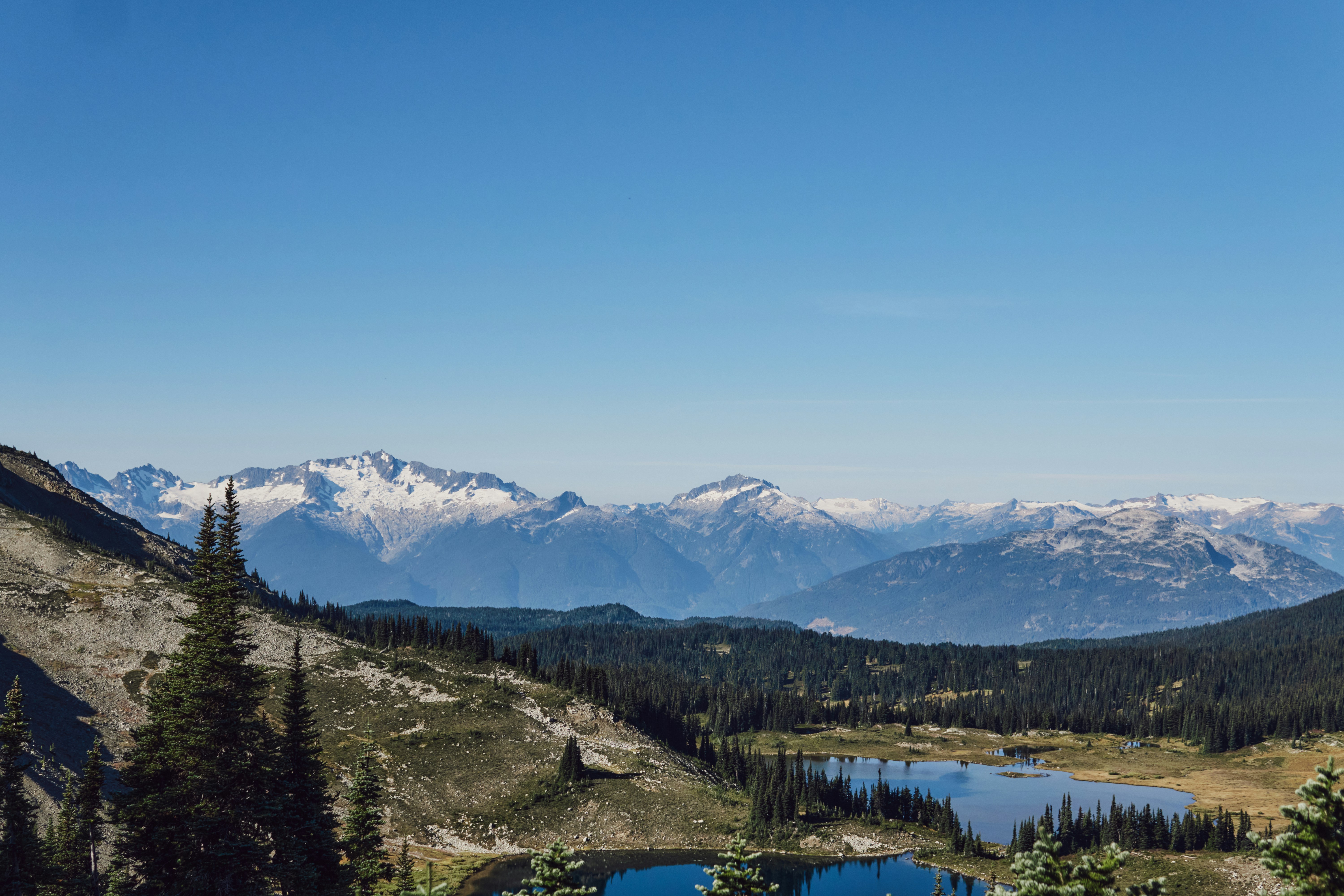 Above the Tree Line: Snow-Capped Peaks Guard a Quiet Alpine Basin