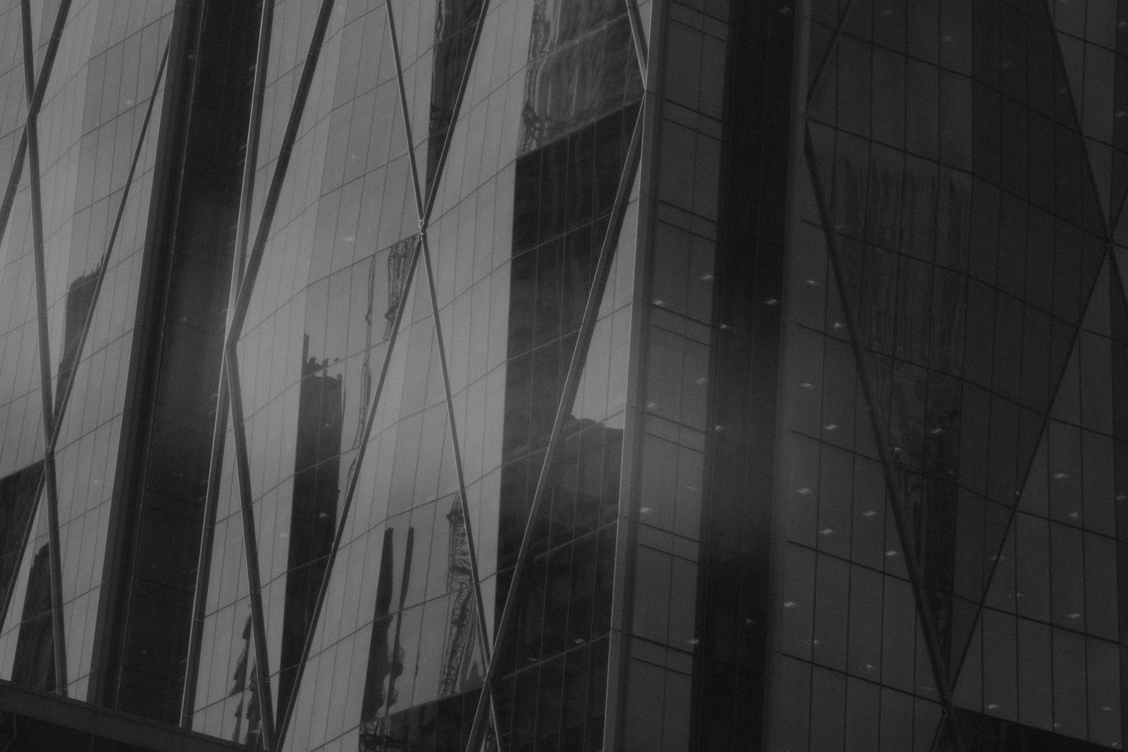 Glass Facade Echoes of Steel and Light