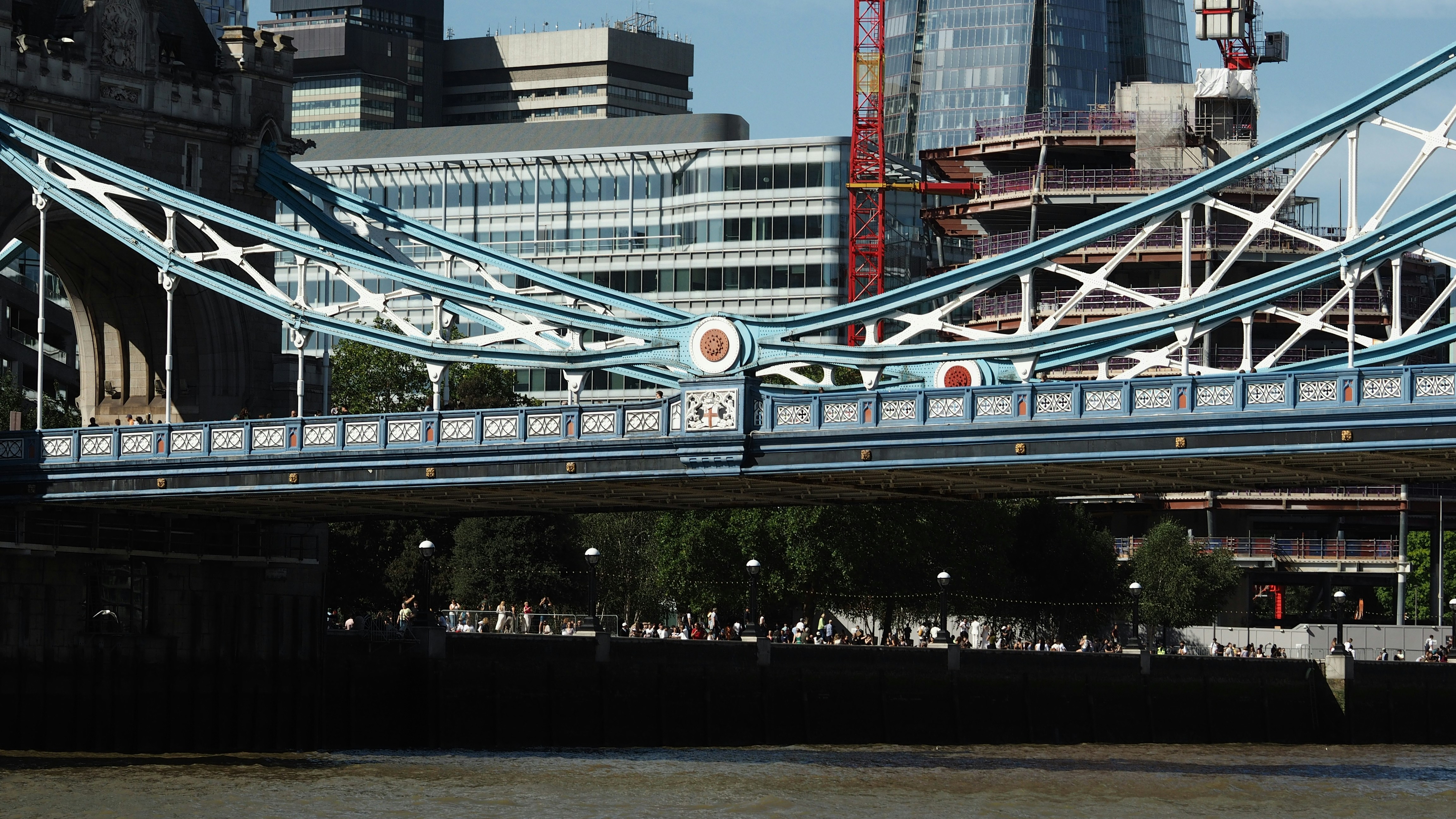 City Bridge in Focus: Steel Lattice and Riverline