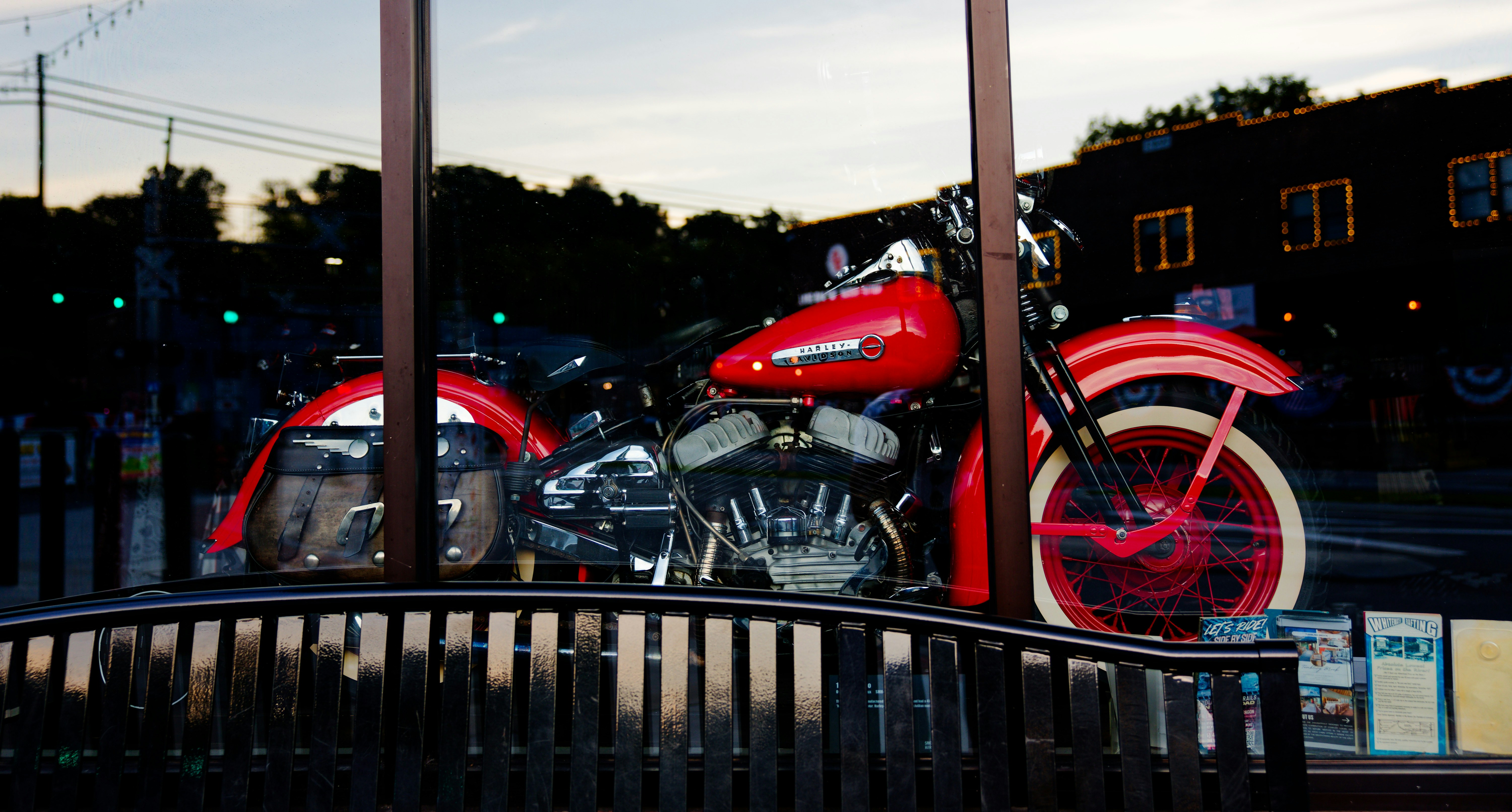 Crimson Ride Through a Glass Window
