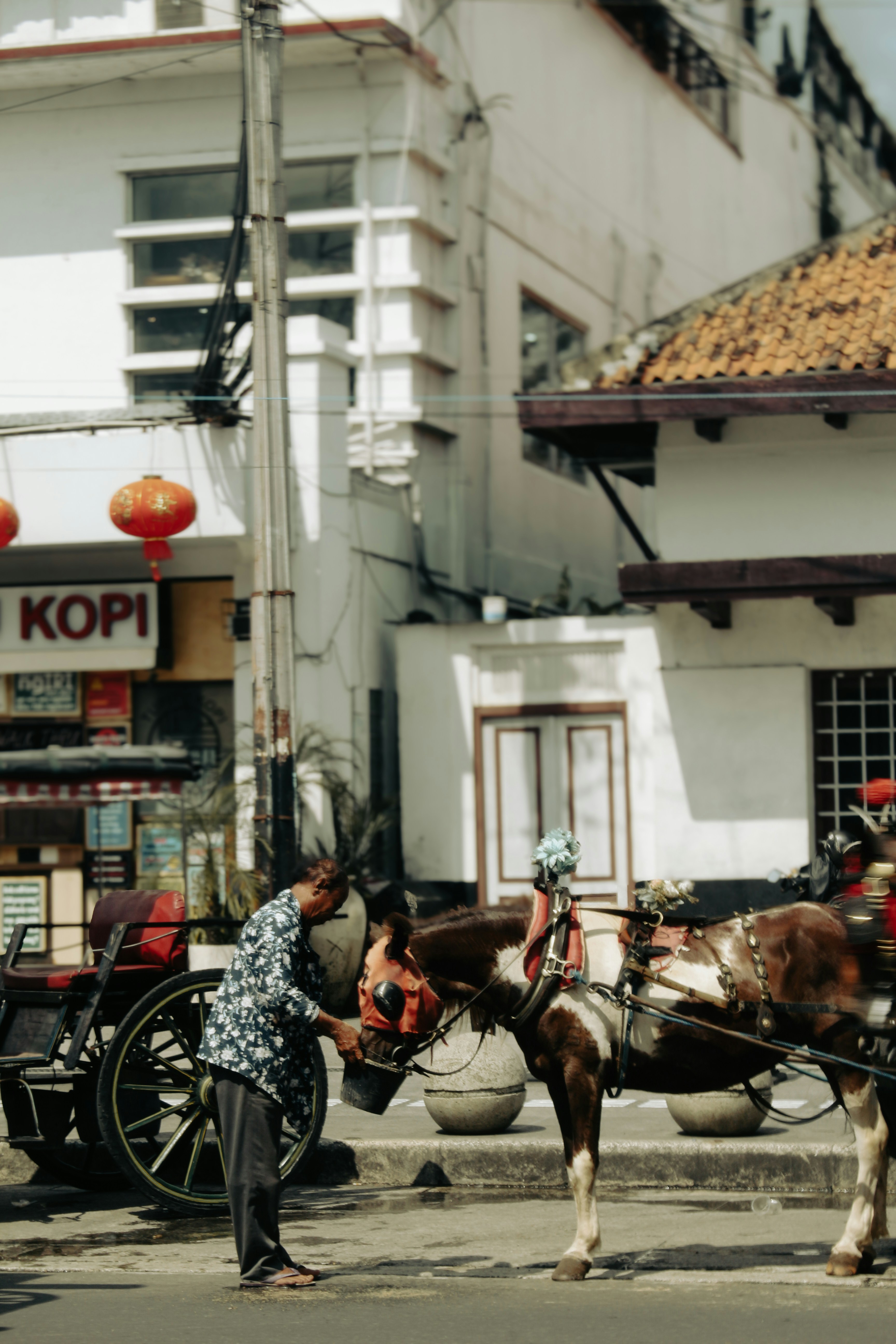 Market Scene at the Horse-drawn Stop