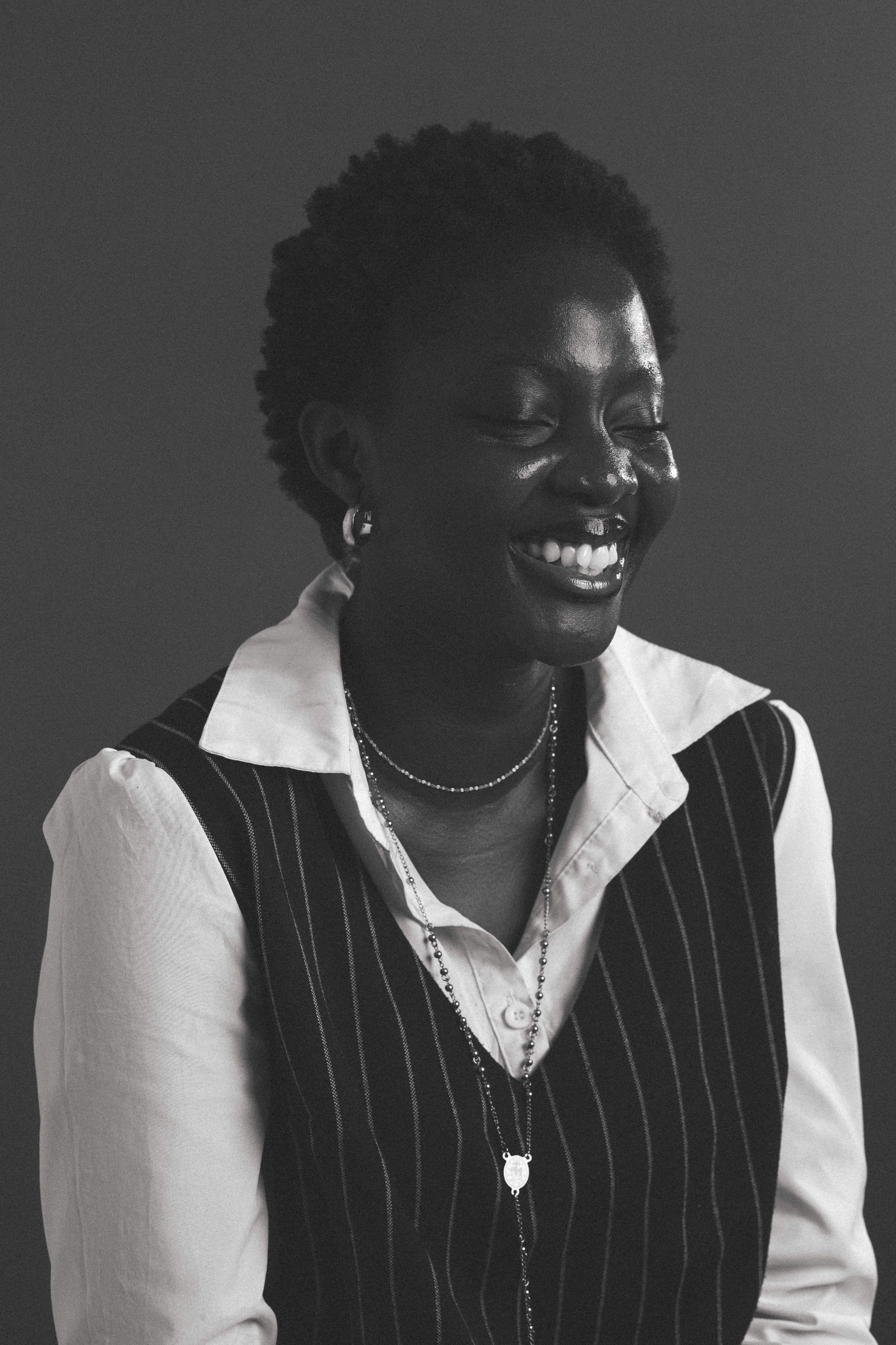 Joyful Portrait in Monochrome: Inevitable Smiles