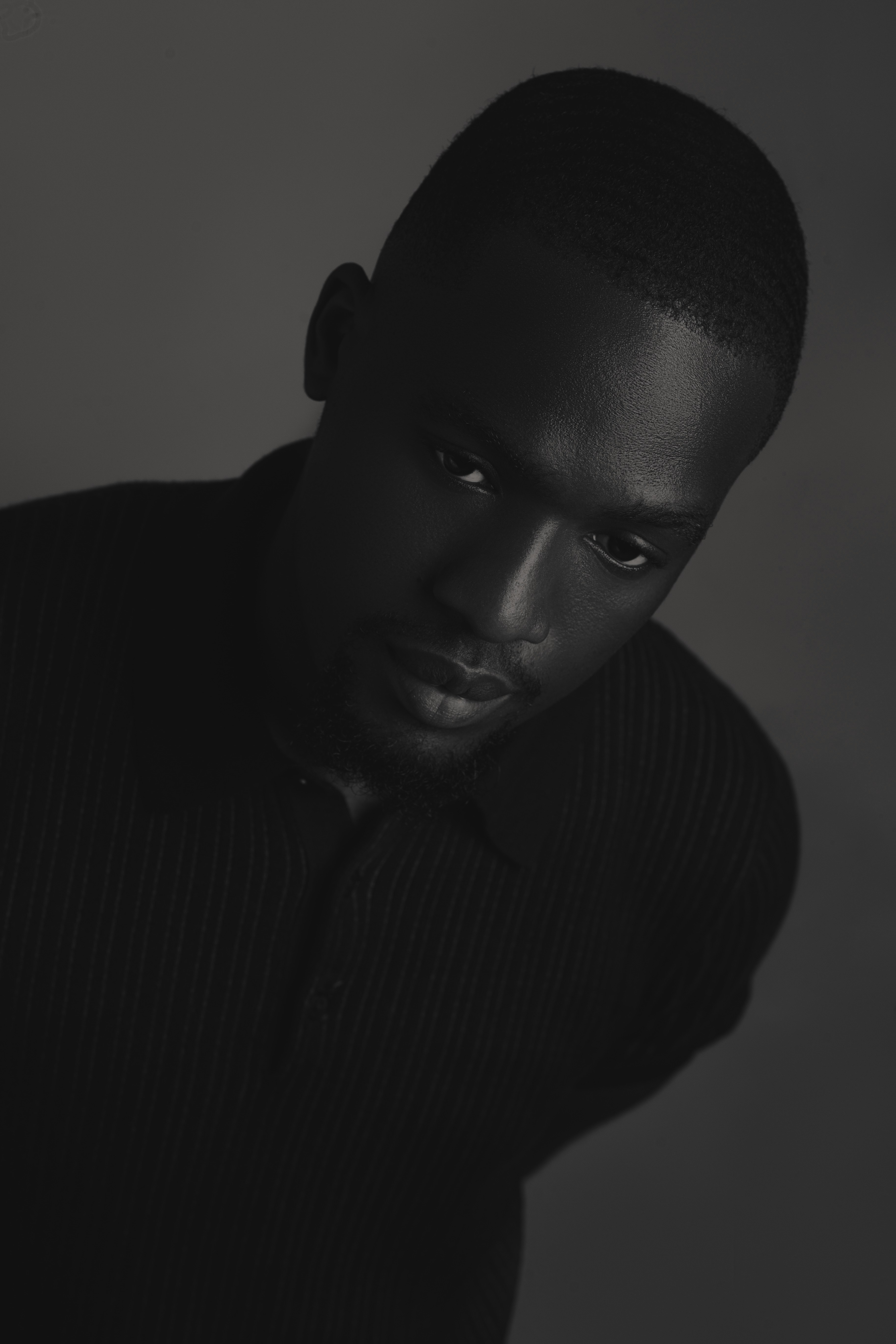 Midnight Intensity: A Portrait in Quiet Shadow