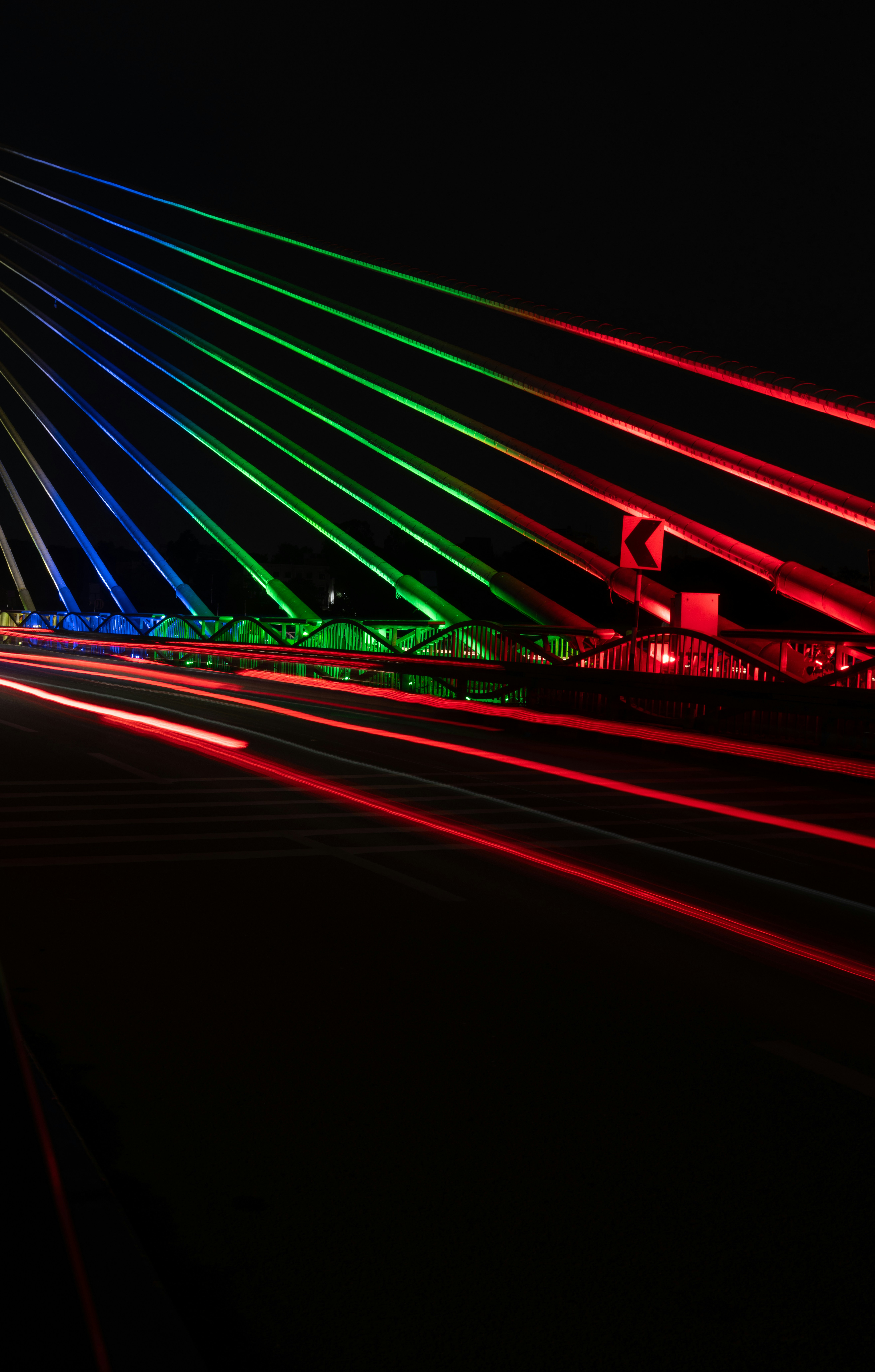 Neon Arches Over the Quiet Bridge