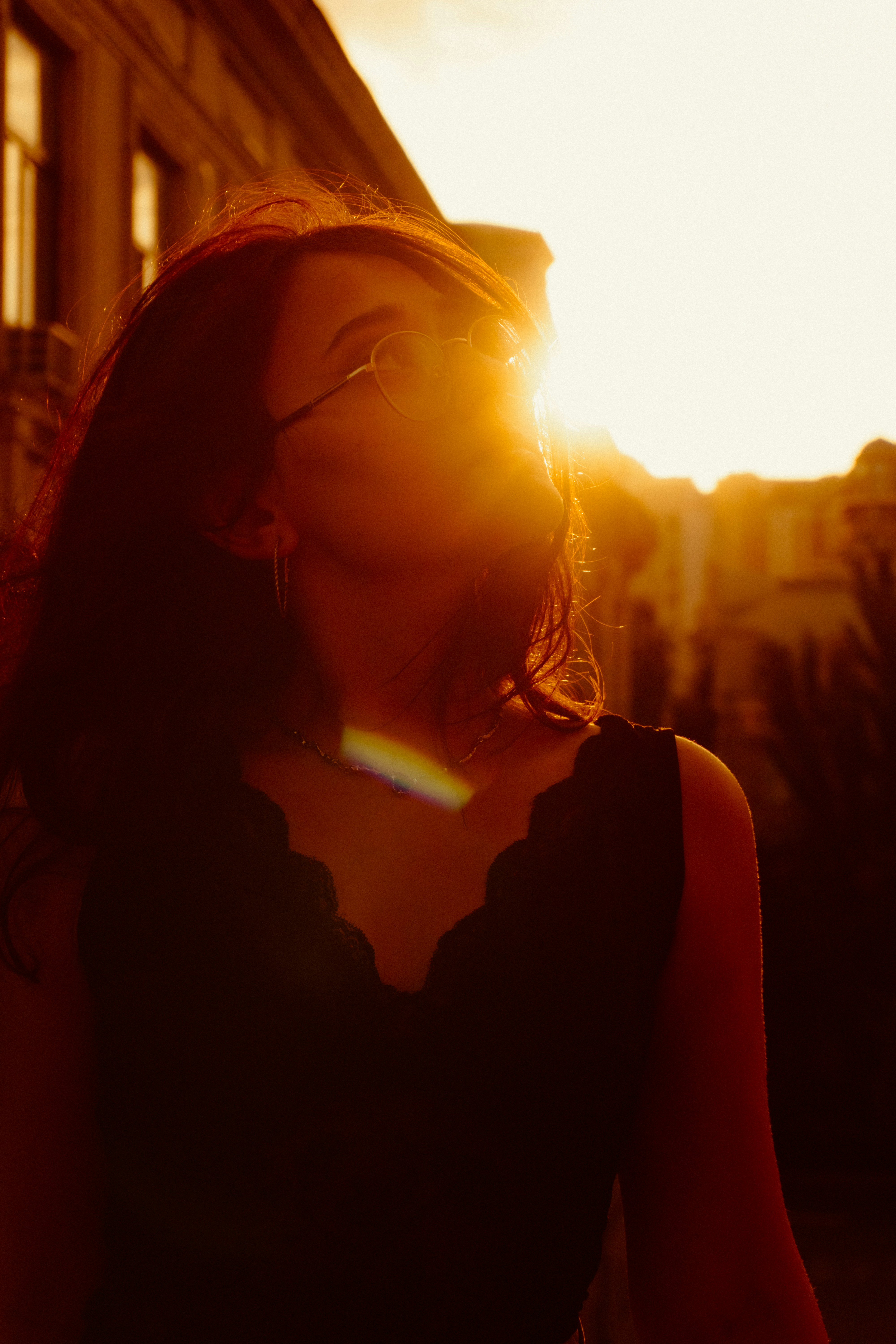 Sunlit Gaze: Glimpses of a Golden Hour Portrait