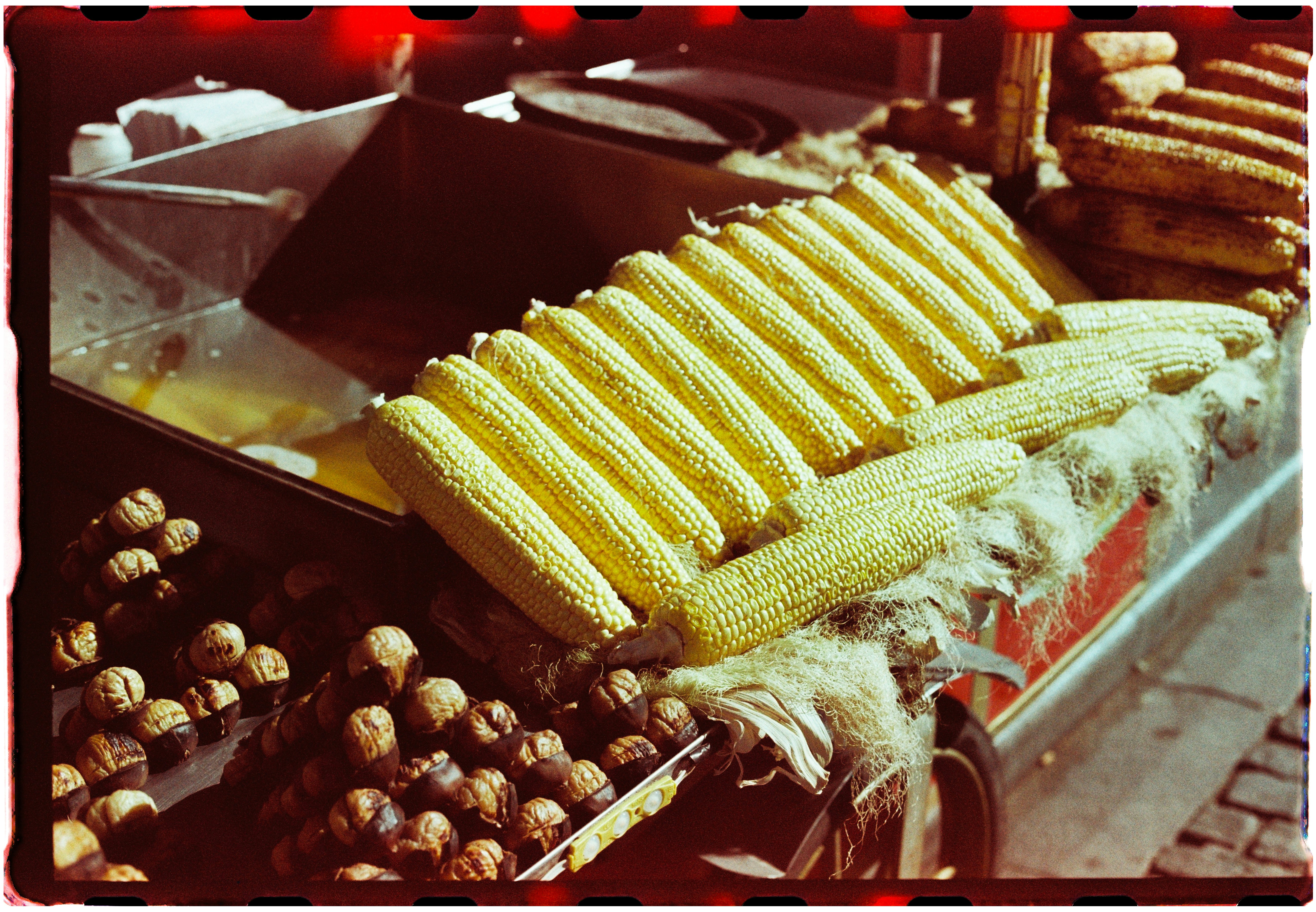 Golden Corn on a Market Stall: A Rich Tête-à-Tête with Street Colors