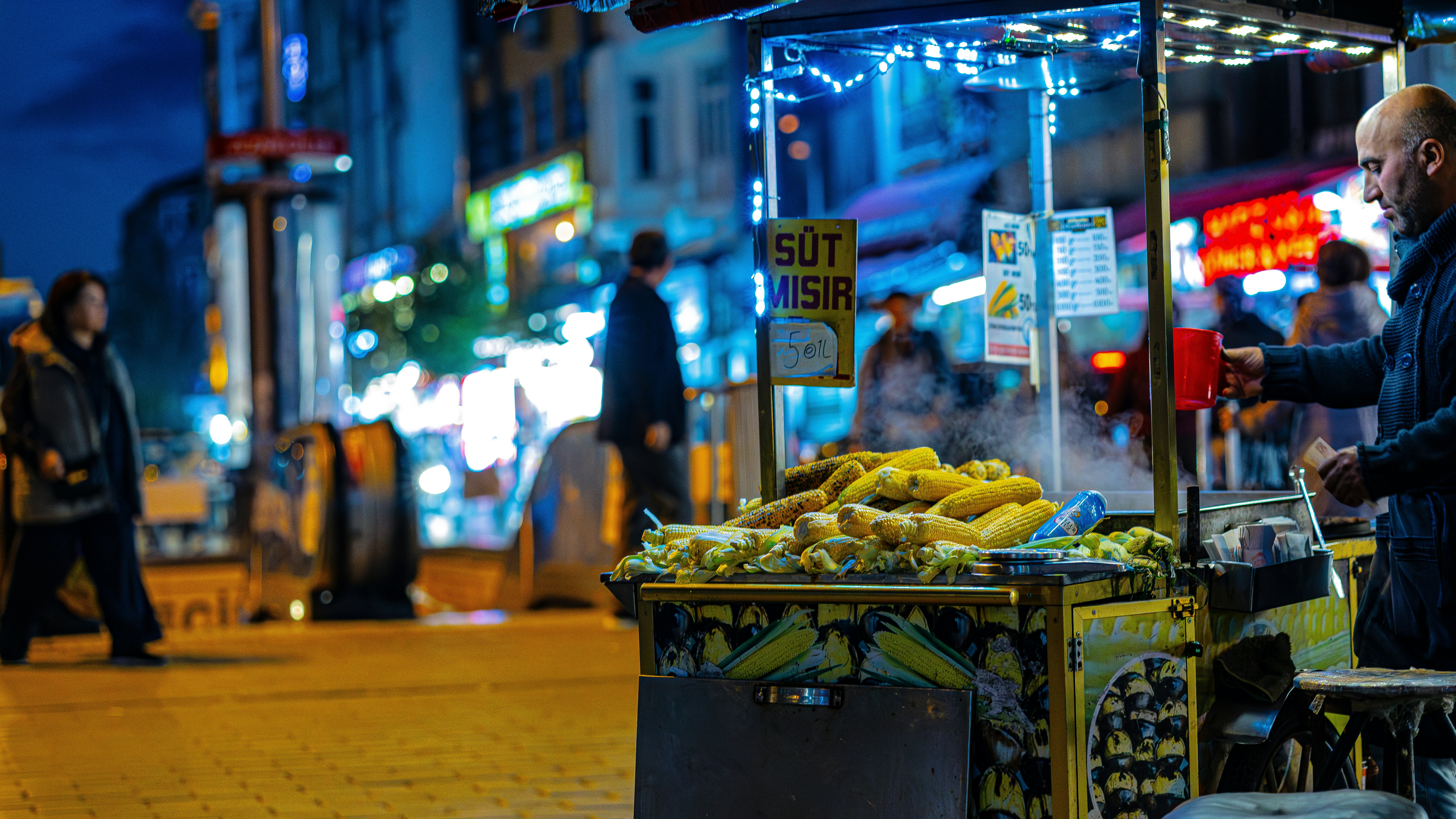 Streetside Skewers: Neon Night Market Feast