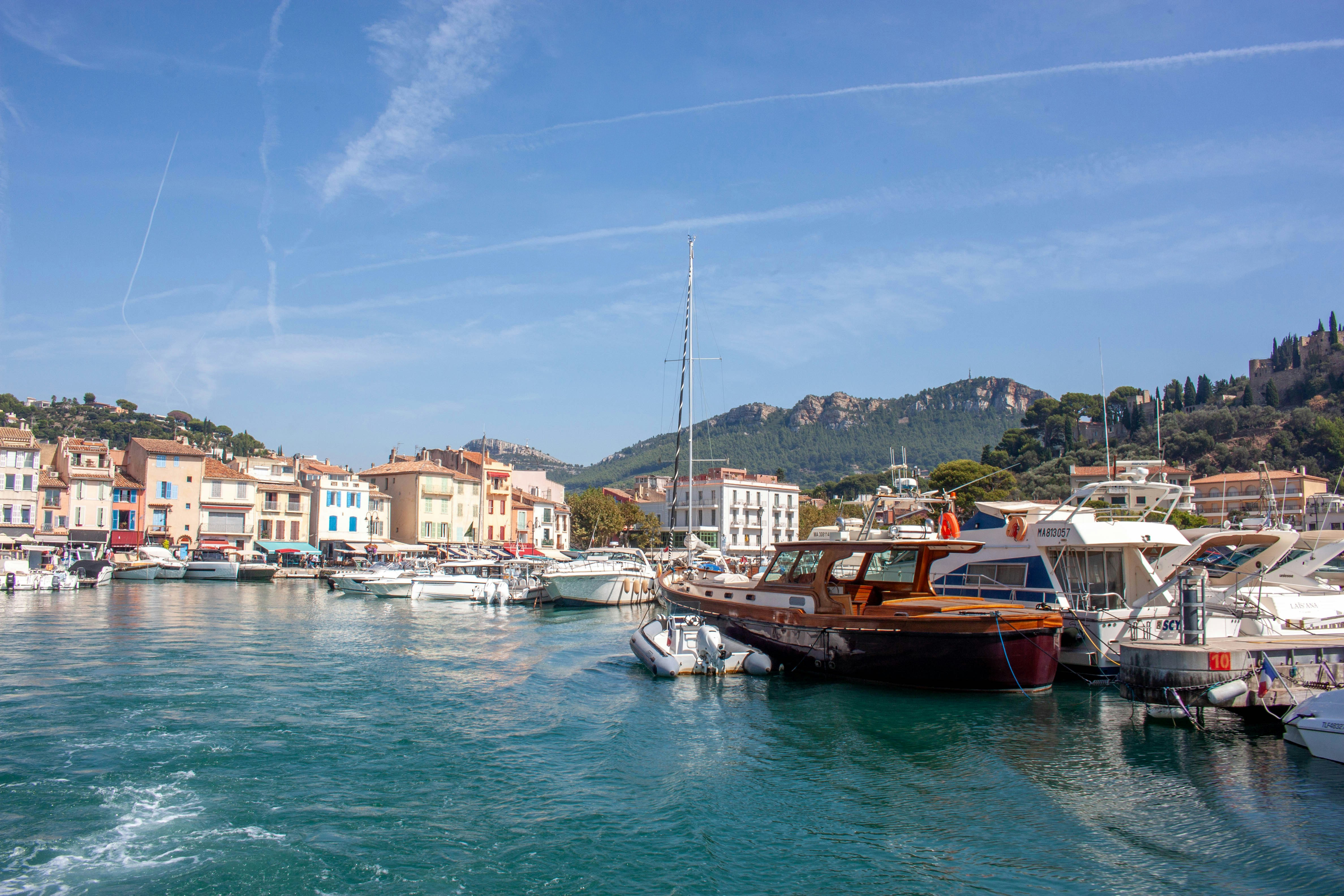Harbor Mosaic: Boats Resting in a Sunlit Croatian Cove