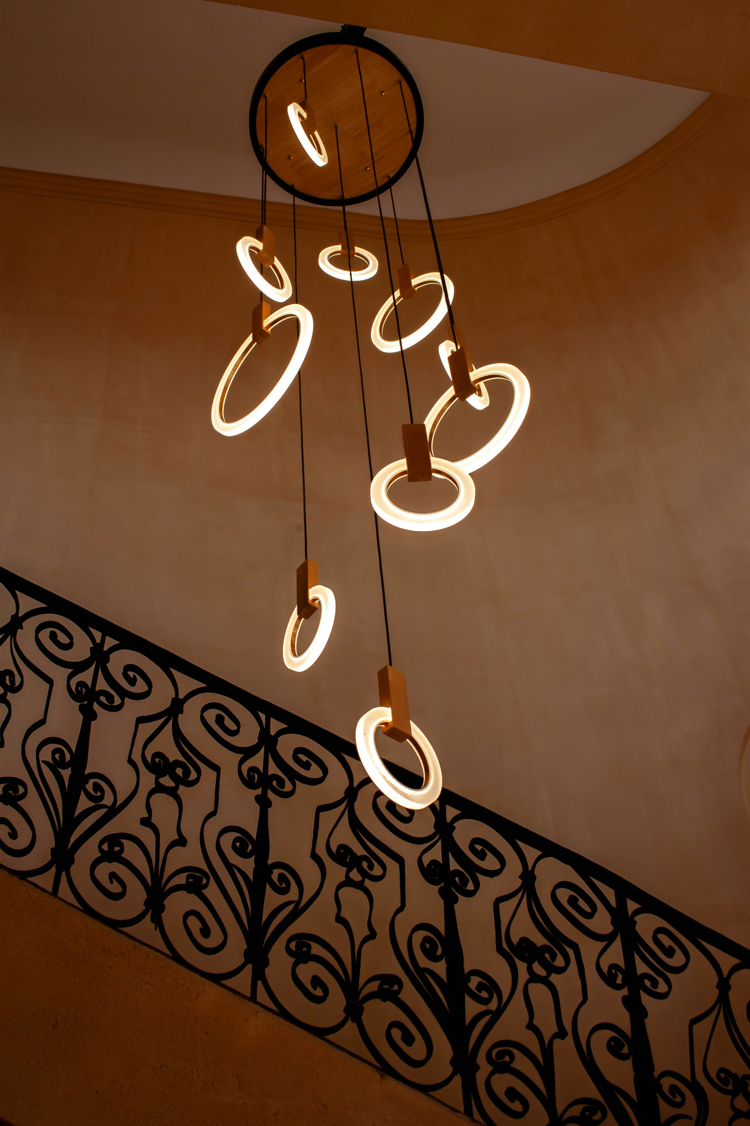 Circles in Orbit: A Stairwell Pendant Sonata