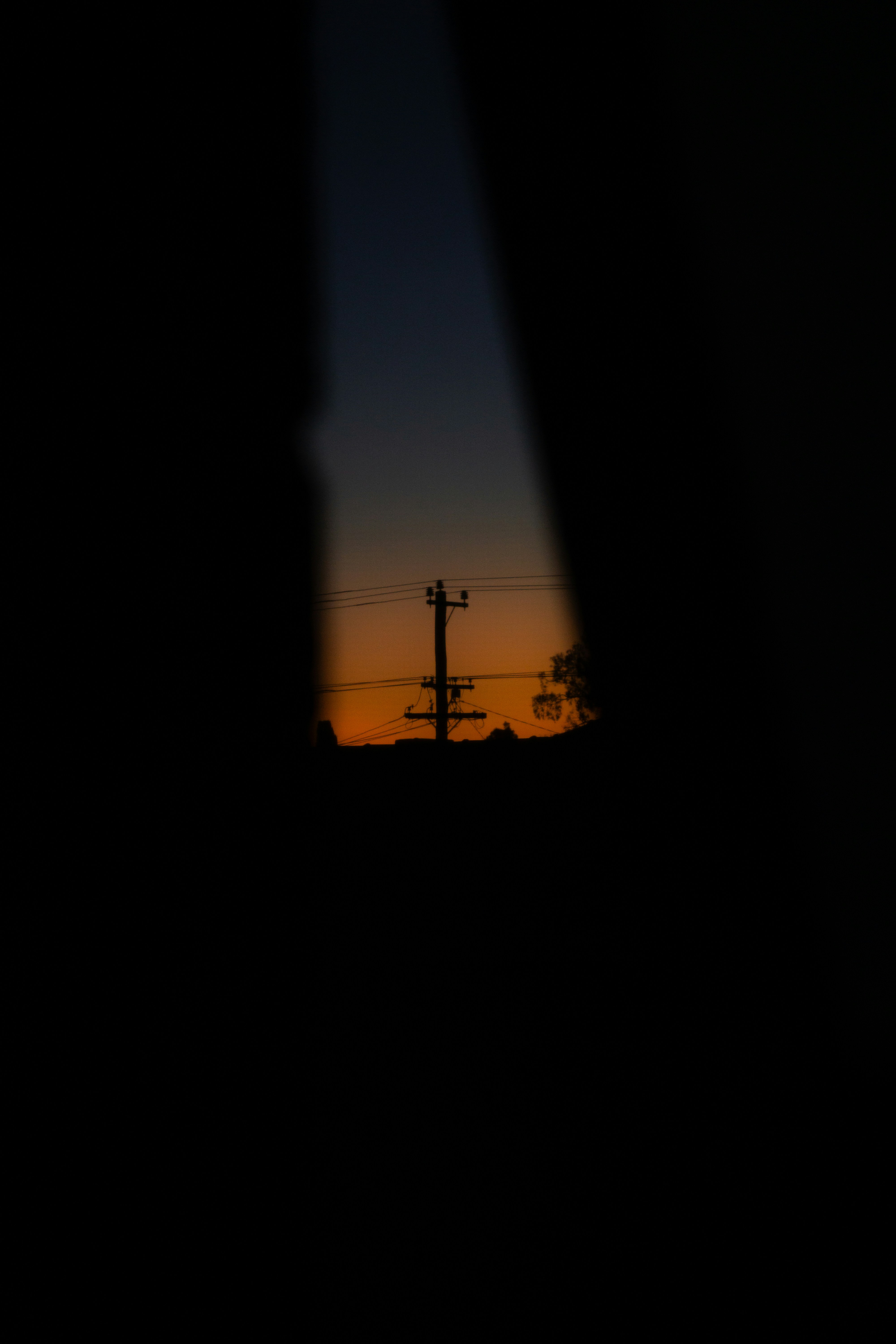 Sliver of Dusk Through a Narrow Gap