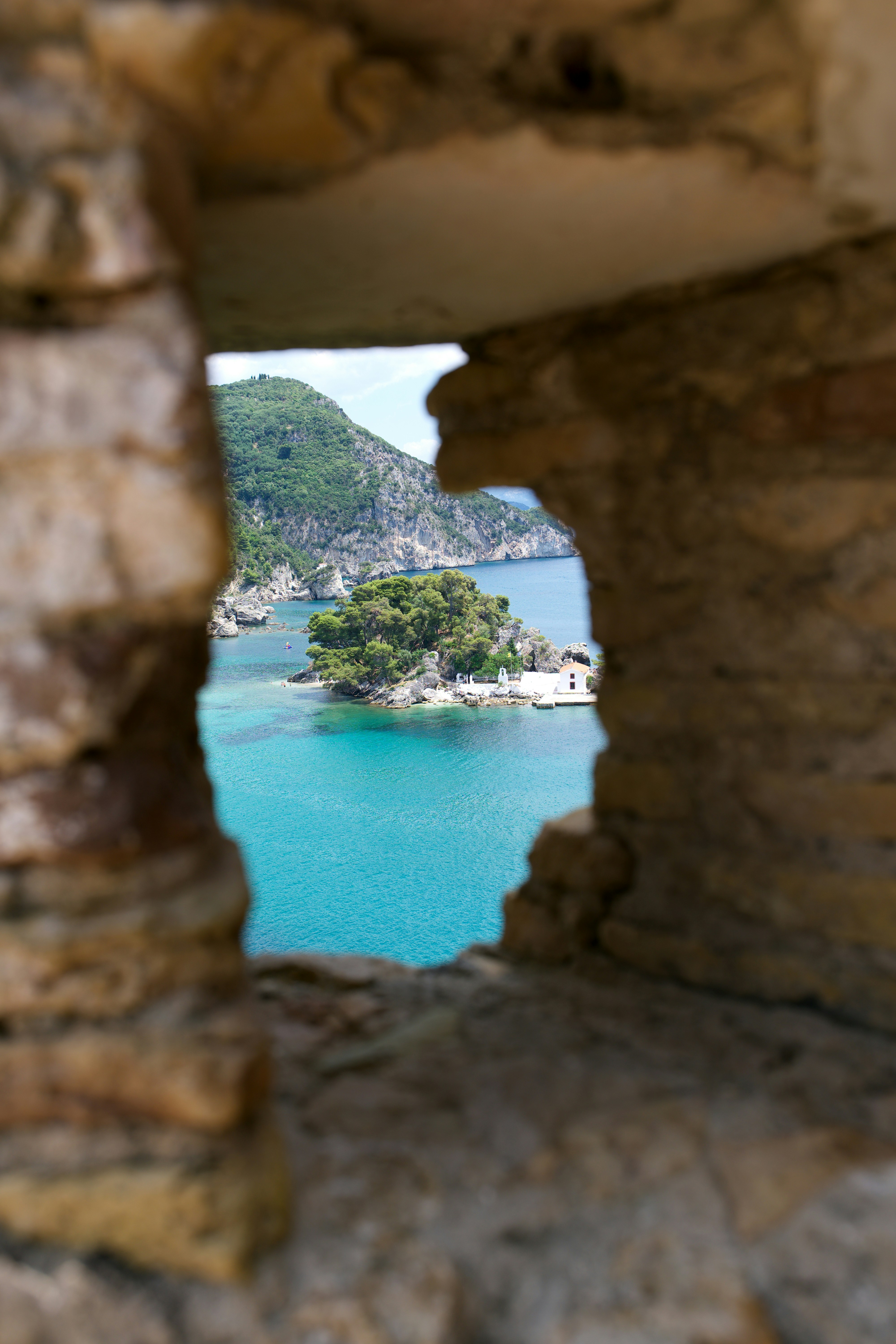 Azure Cove Through Ancient Gaps