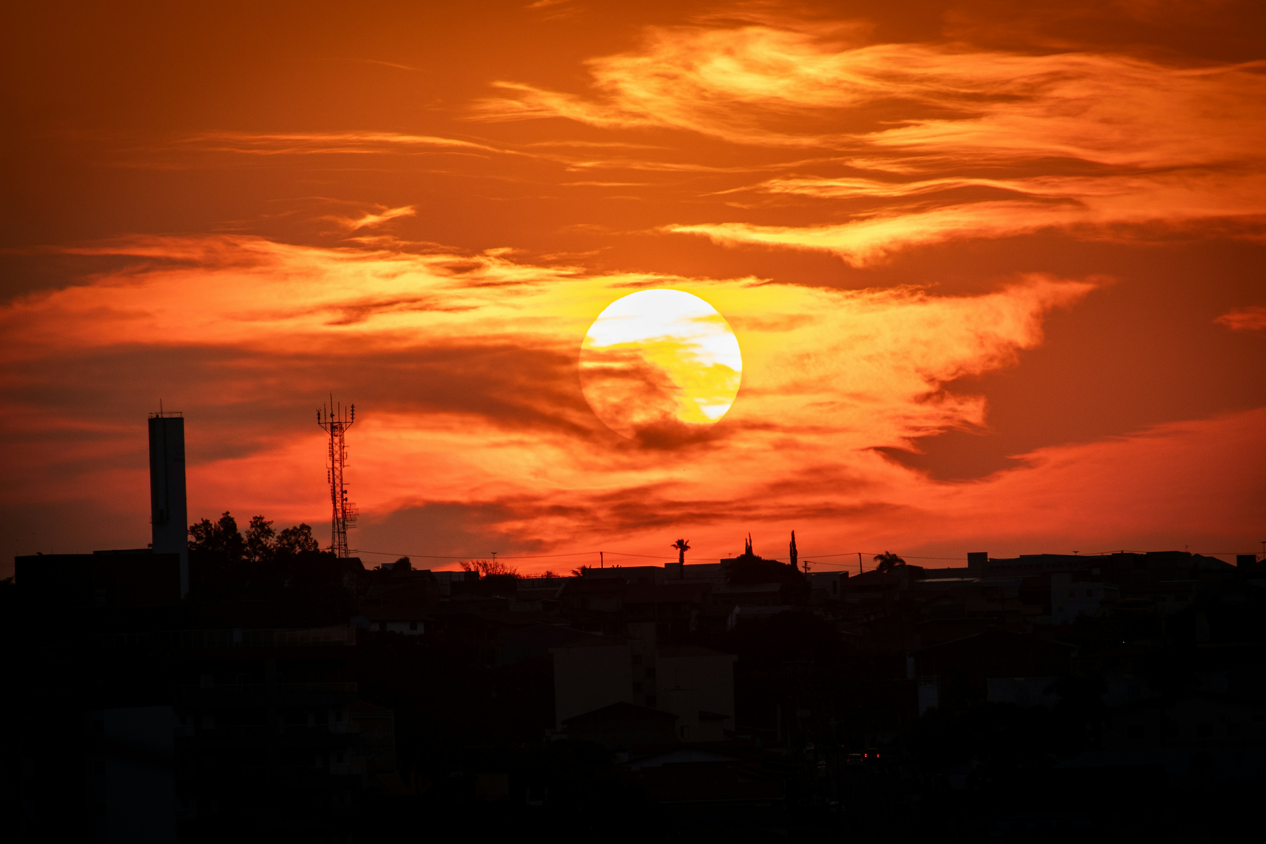 Sunset Over a Quiet City Edge