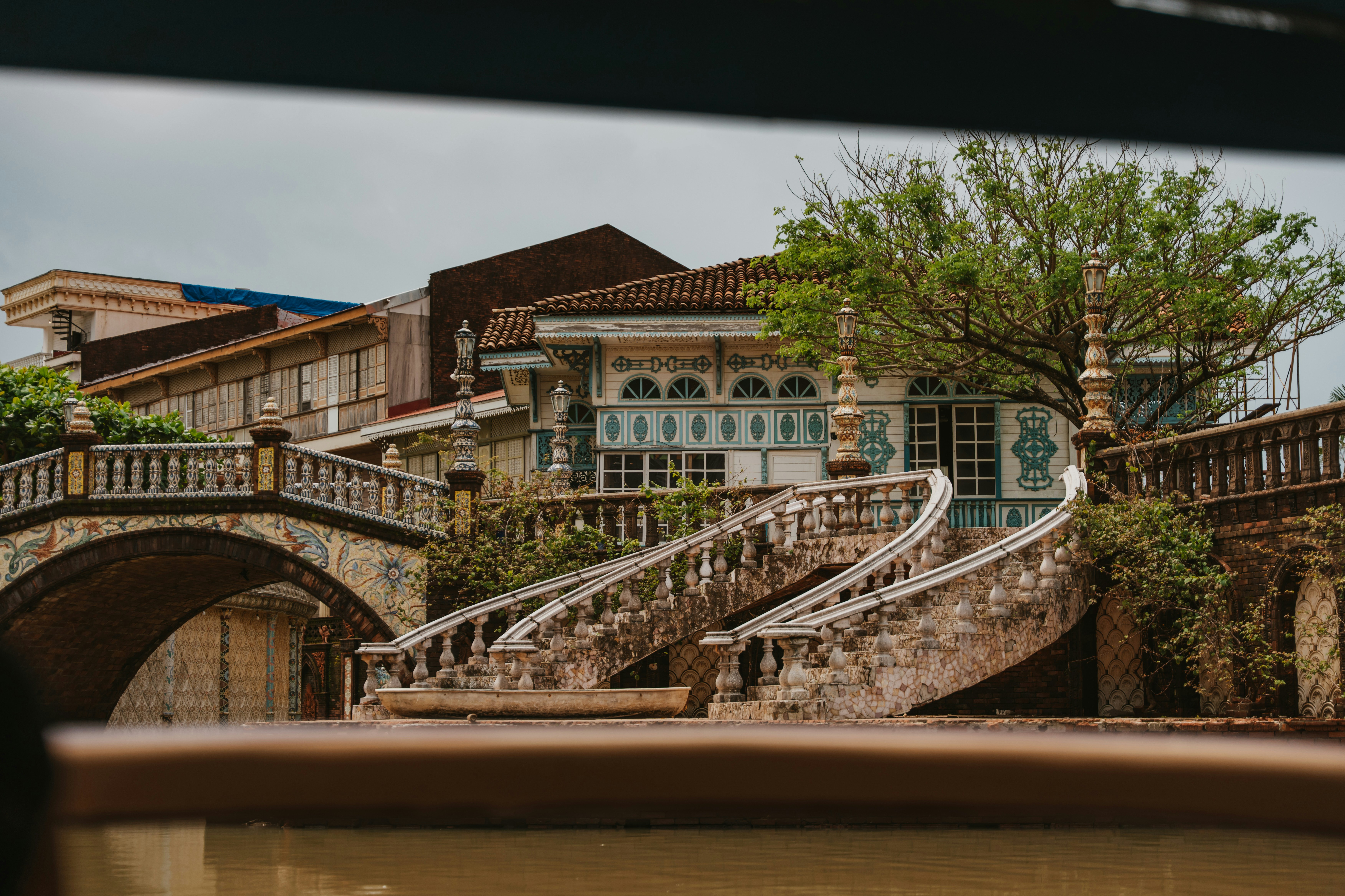Staircase of Stone and Sunlit Facades