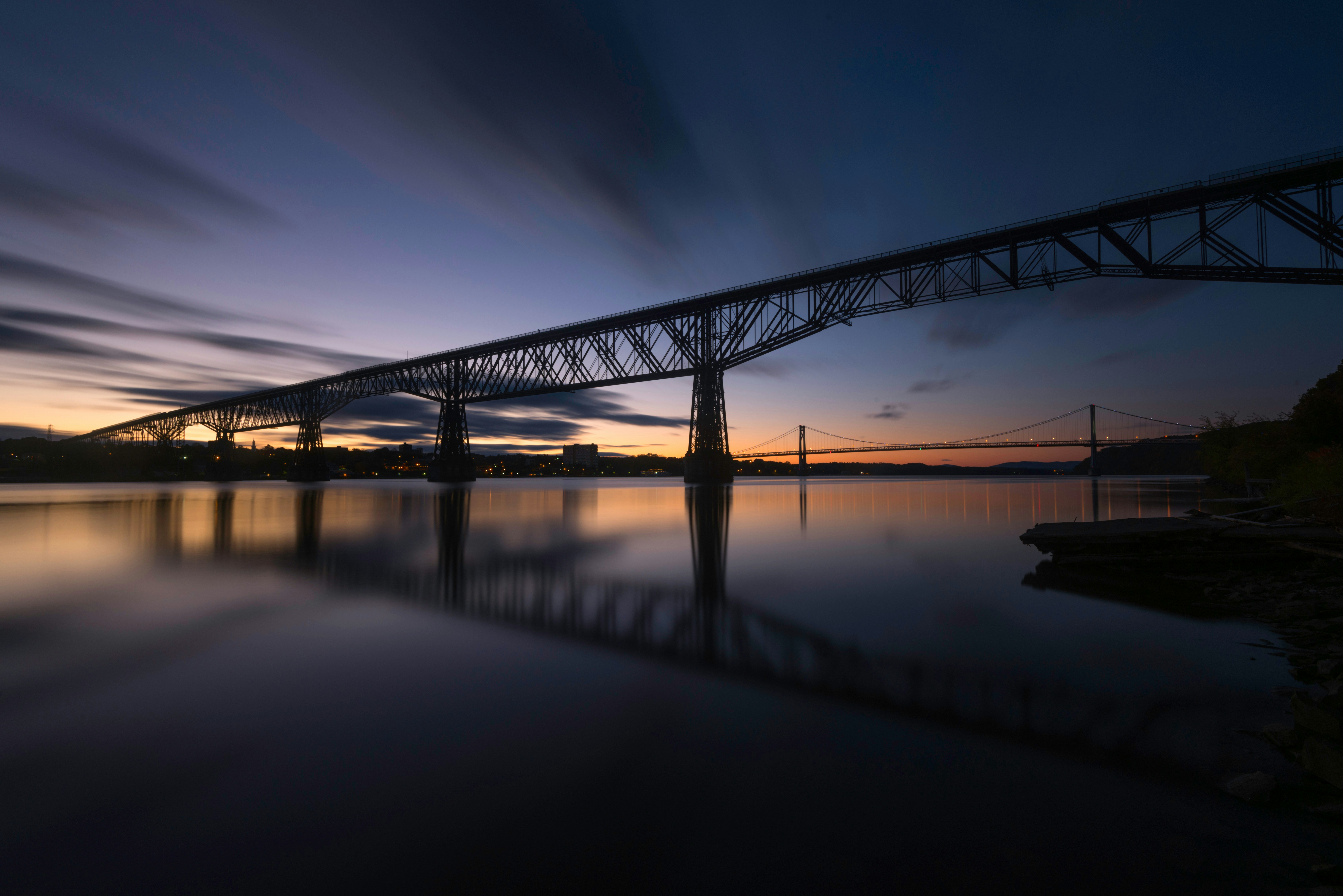 Bridge Over Quiet Waters at Blue Hour