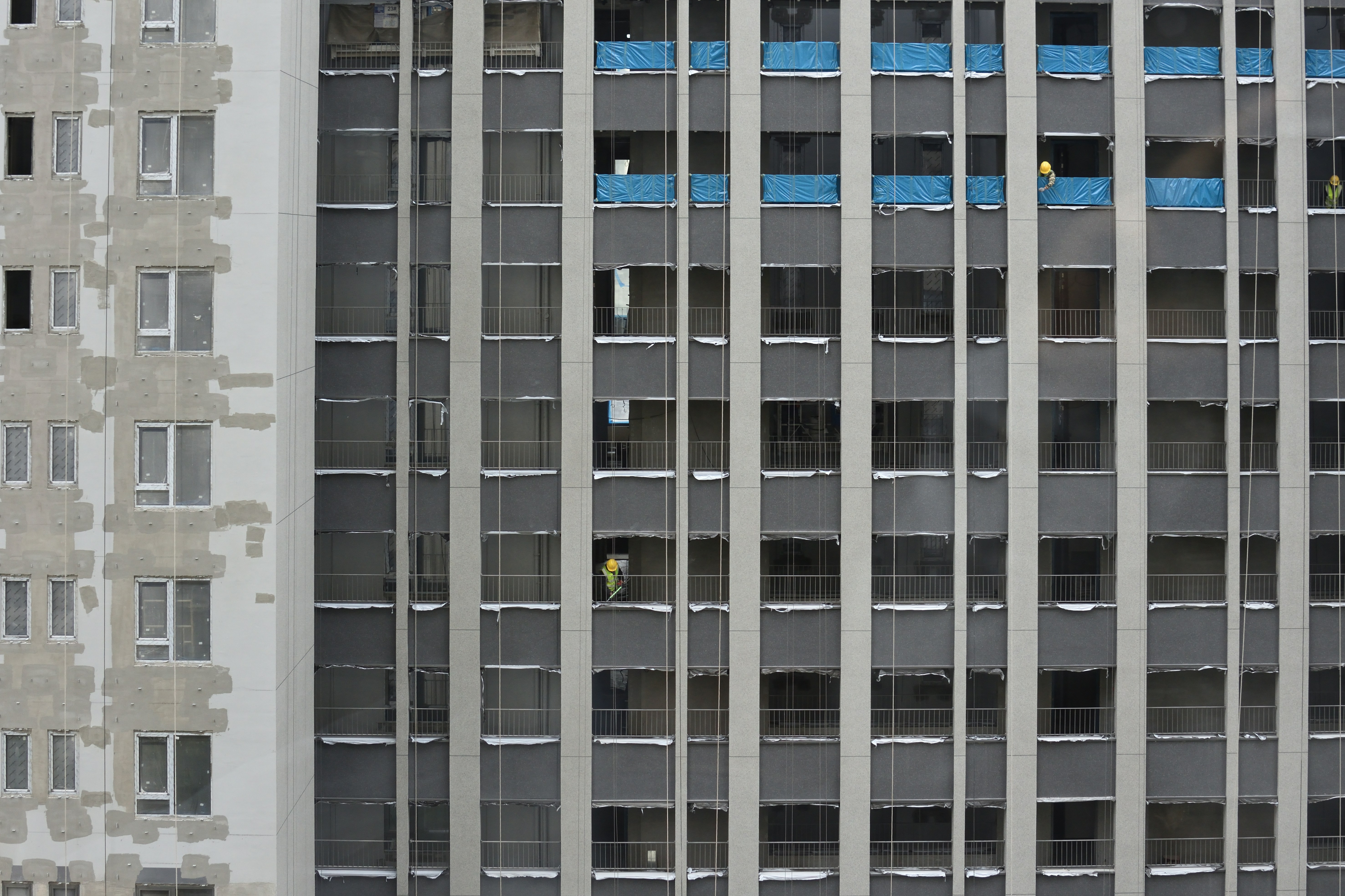 Grid of Windows and Concrete Echoes