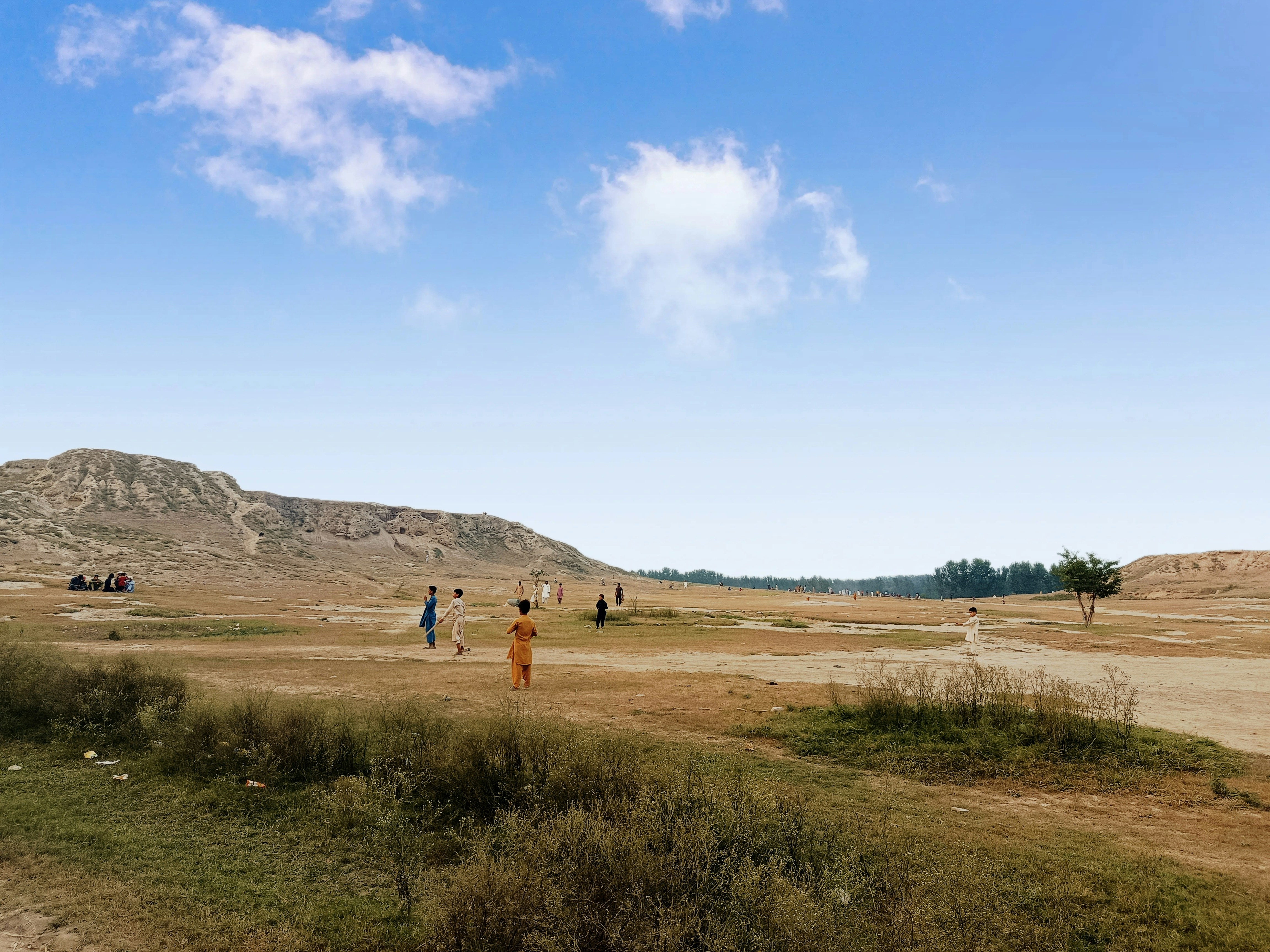 Dusty Playground under a Wide Sky