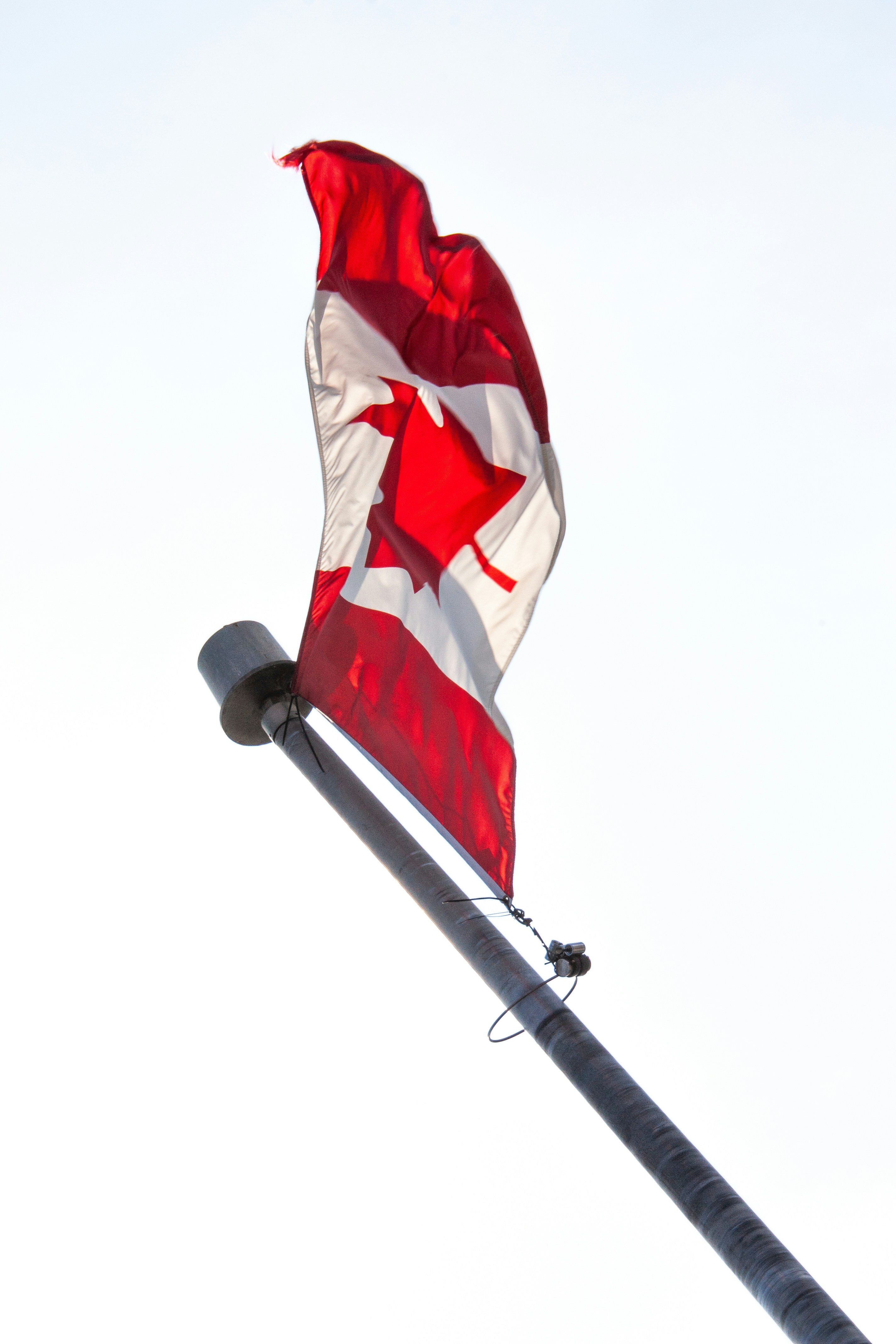 Ottawa Flag on a Tilted Mast Daring Sky