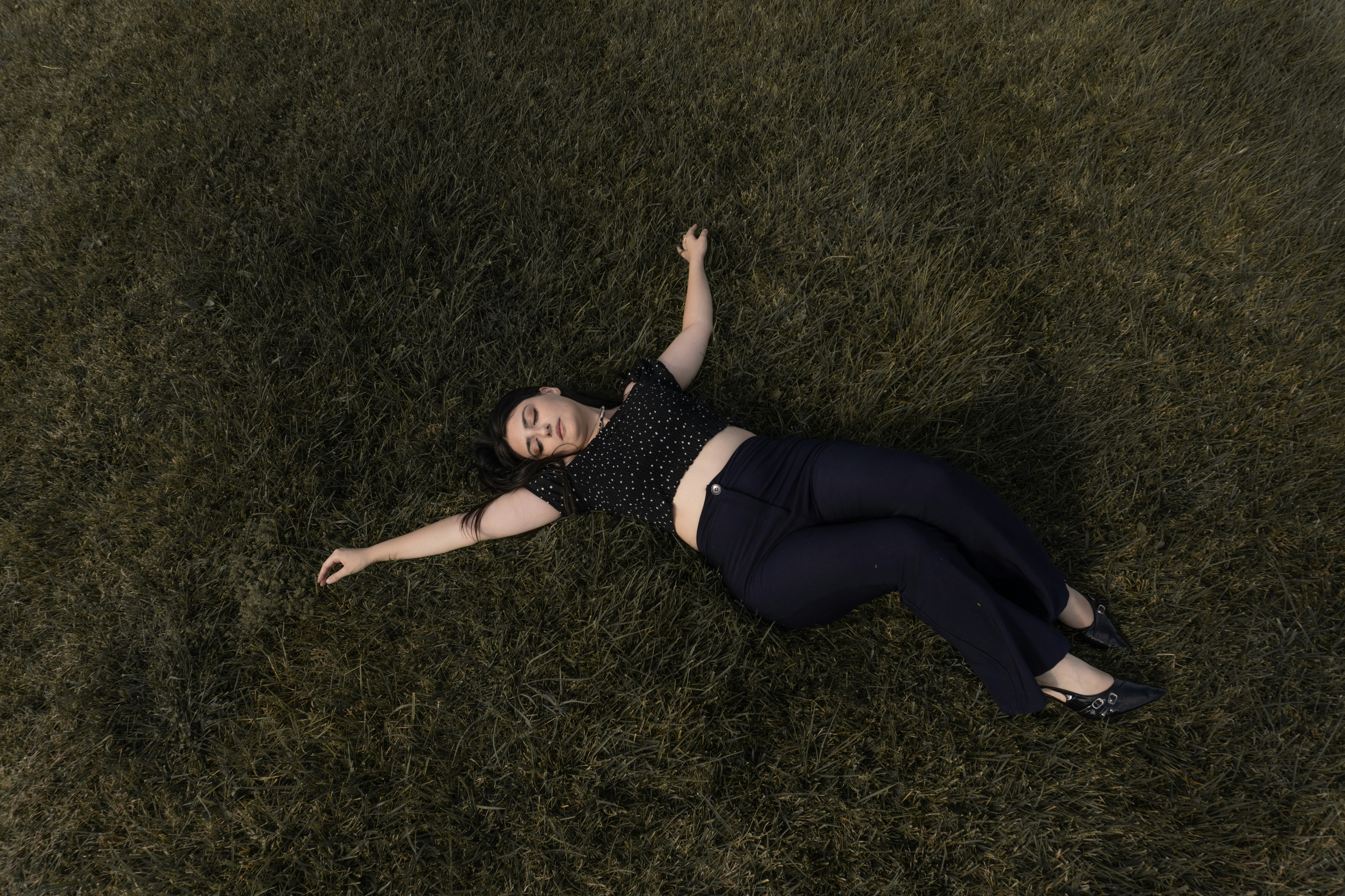 Lissome Quiet: A Moment of Rest in the Grass