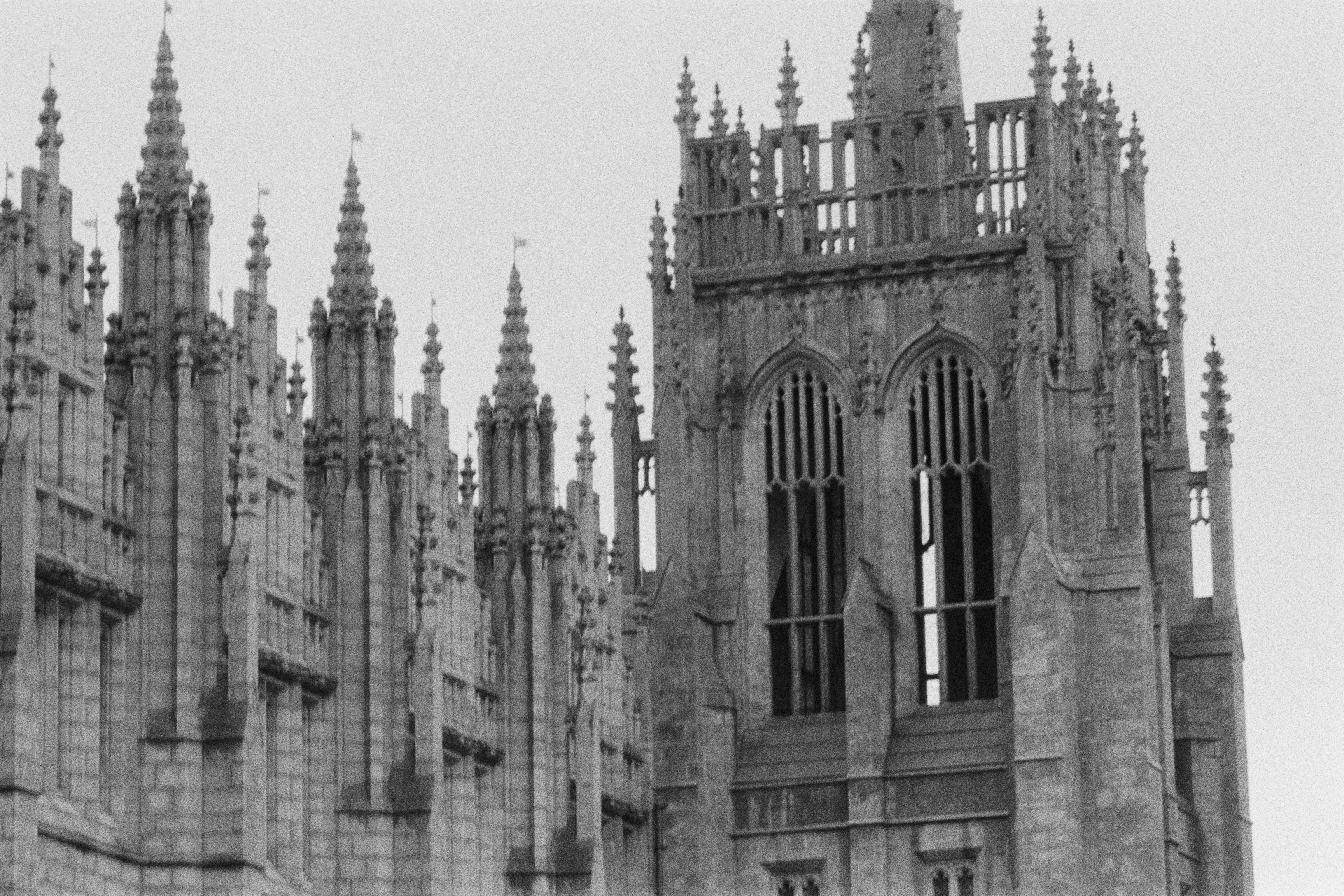 Gothic Cathedral Crest: Spires and Lancet Windows