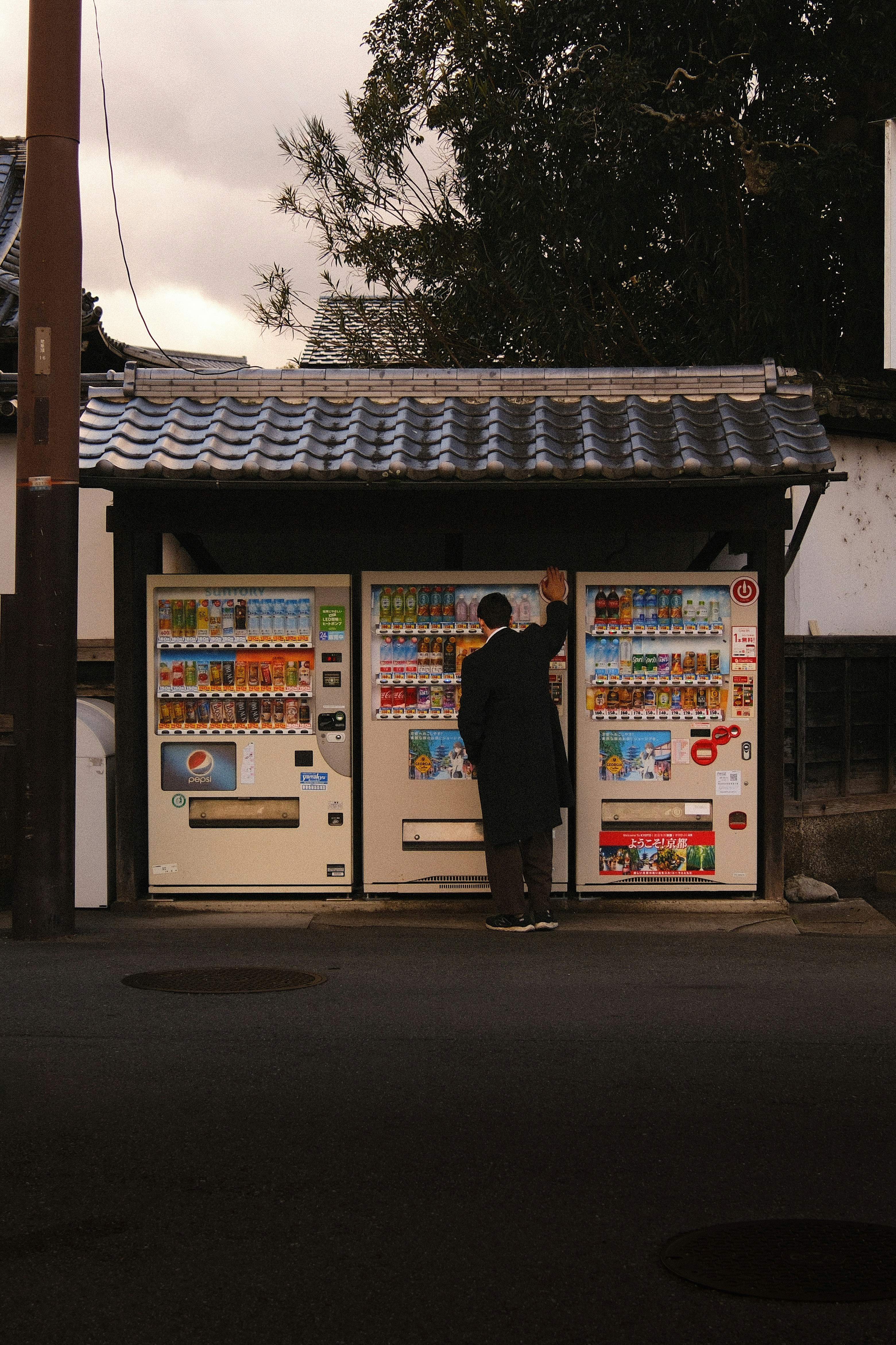 Vending Machines at Dusk: A Silent Street Interaction