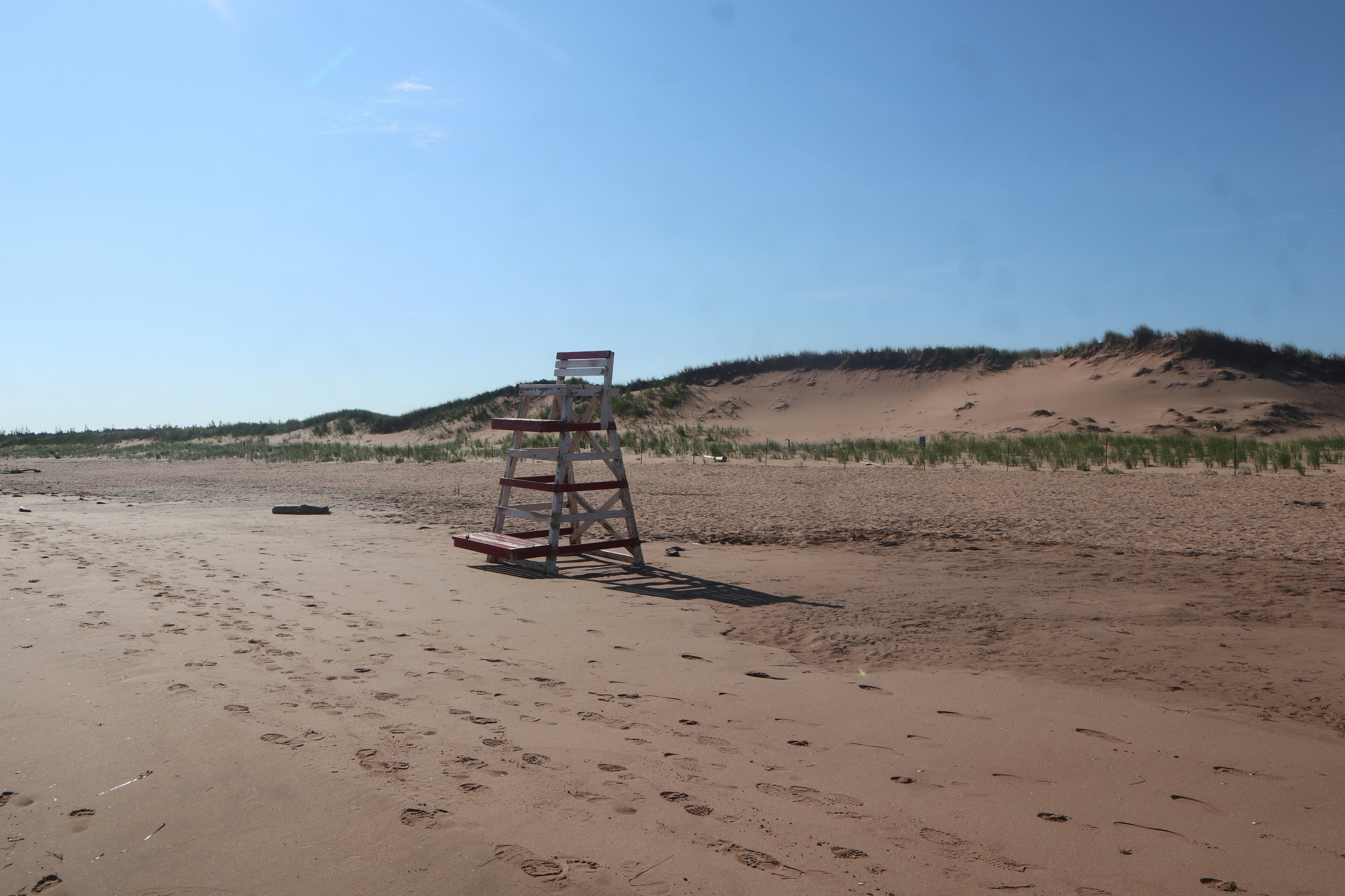Lifeguard Station on a Quiet Dune Beach