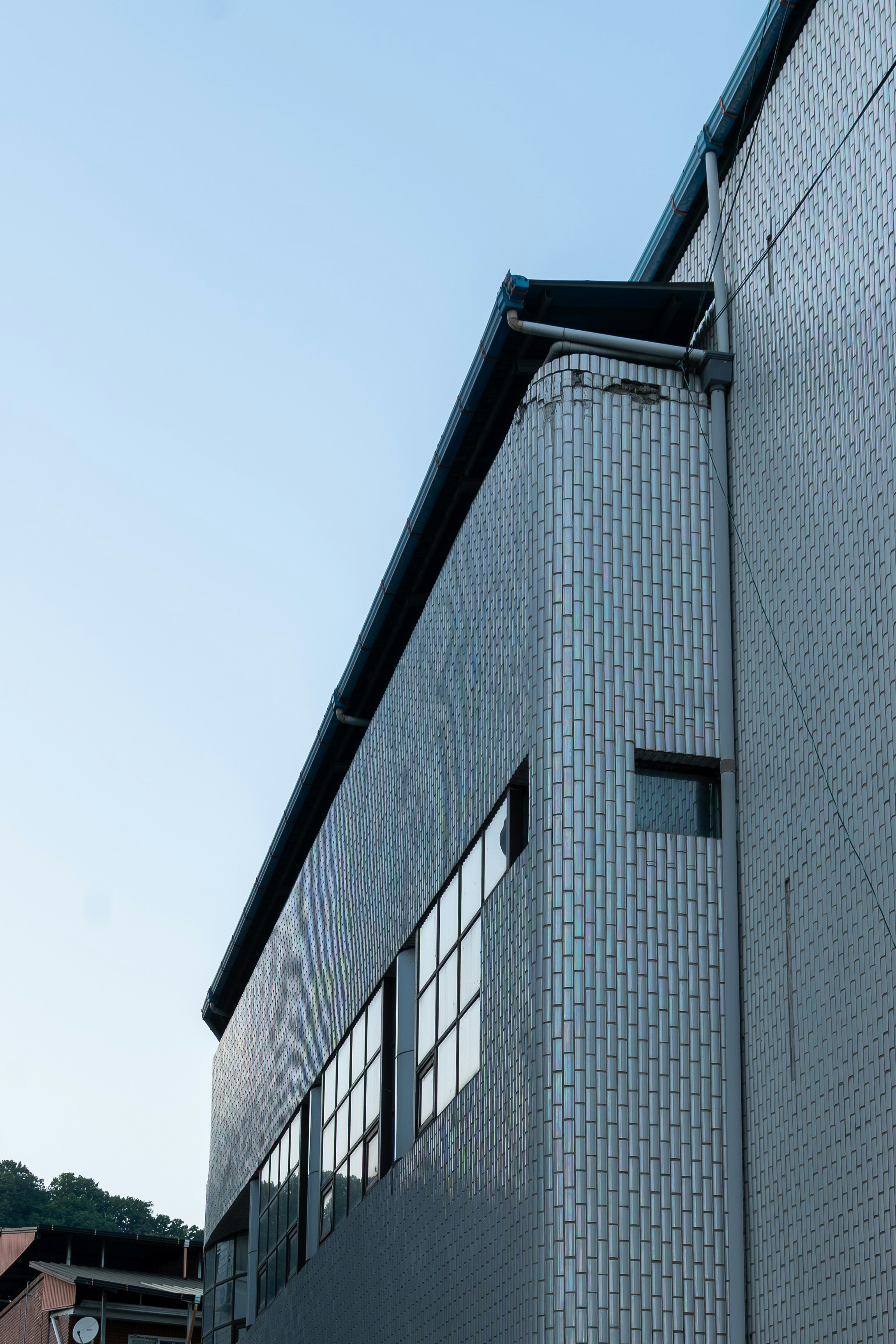 Facade Lines: A Quiet Corner of Blue Brick