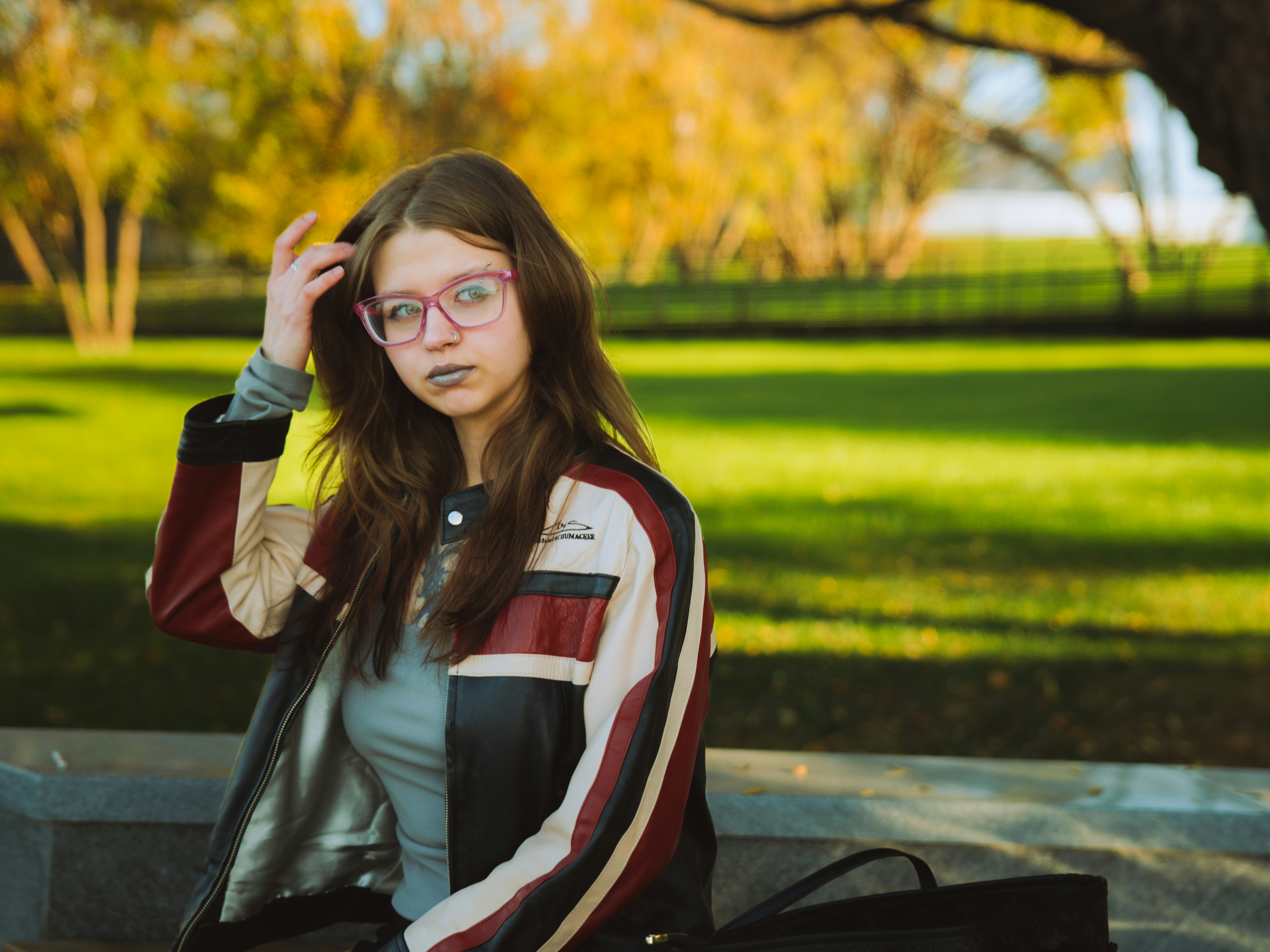 Glasses, Autumn Light, and a Quiet Gaze
