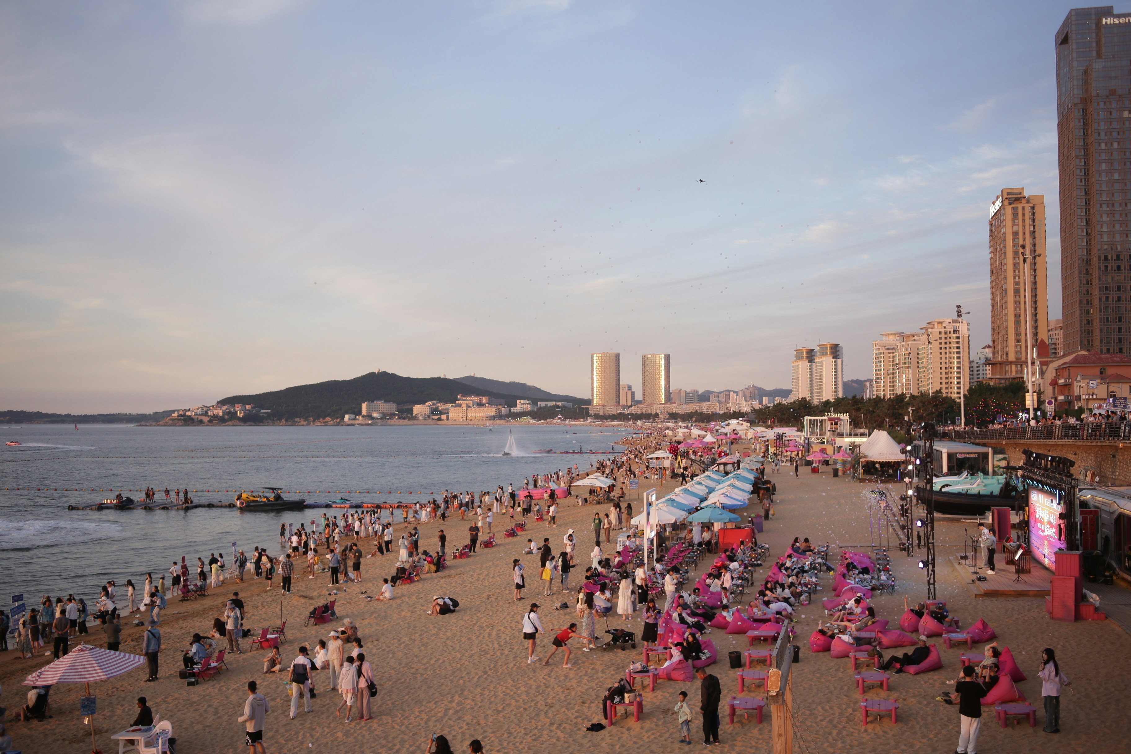 Sunlit Beach Parade: Toward the Urban Horizon
