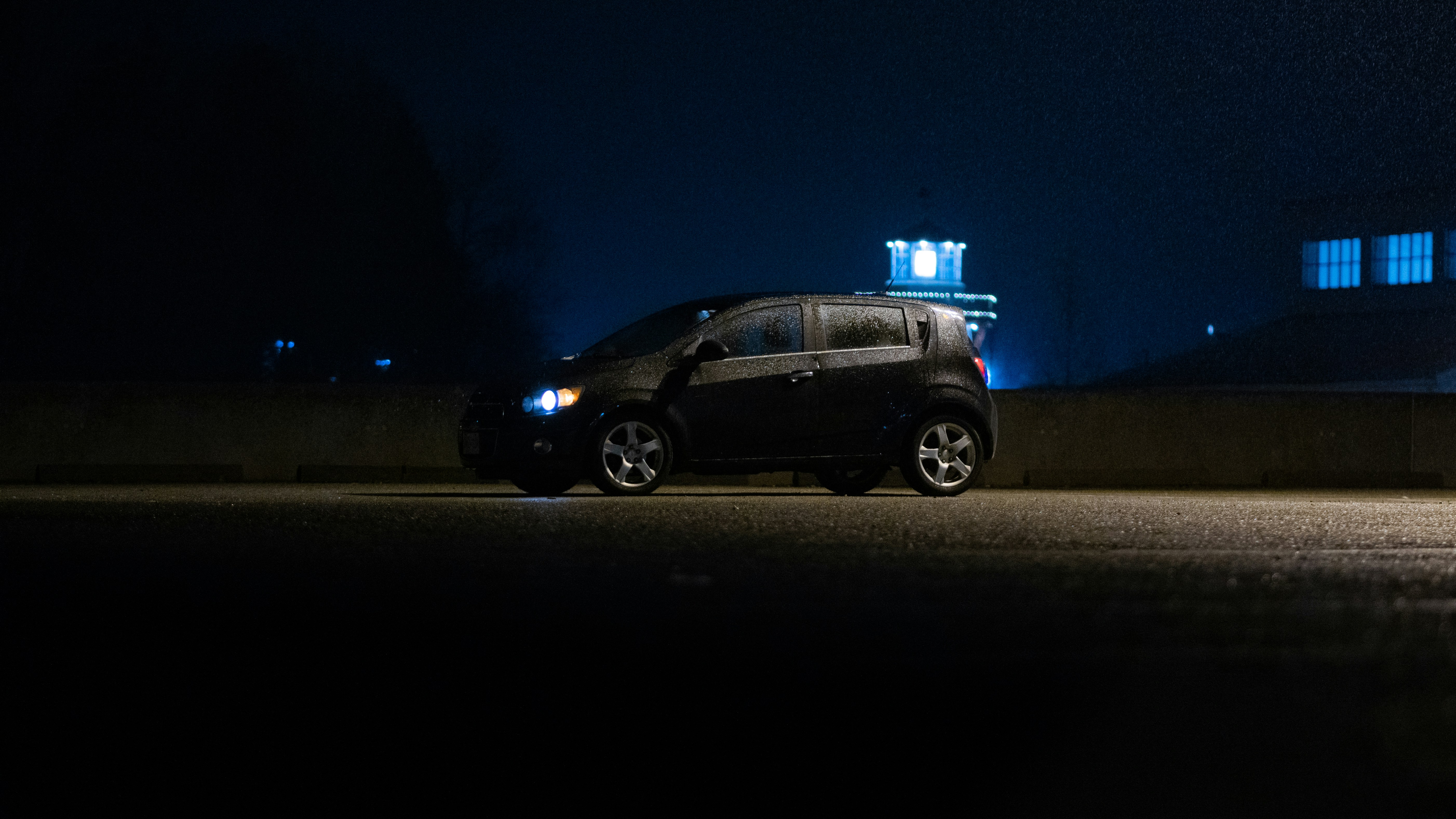 Midnight City Runabout: A Quiet Streetcarved by Neon