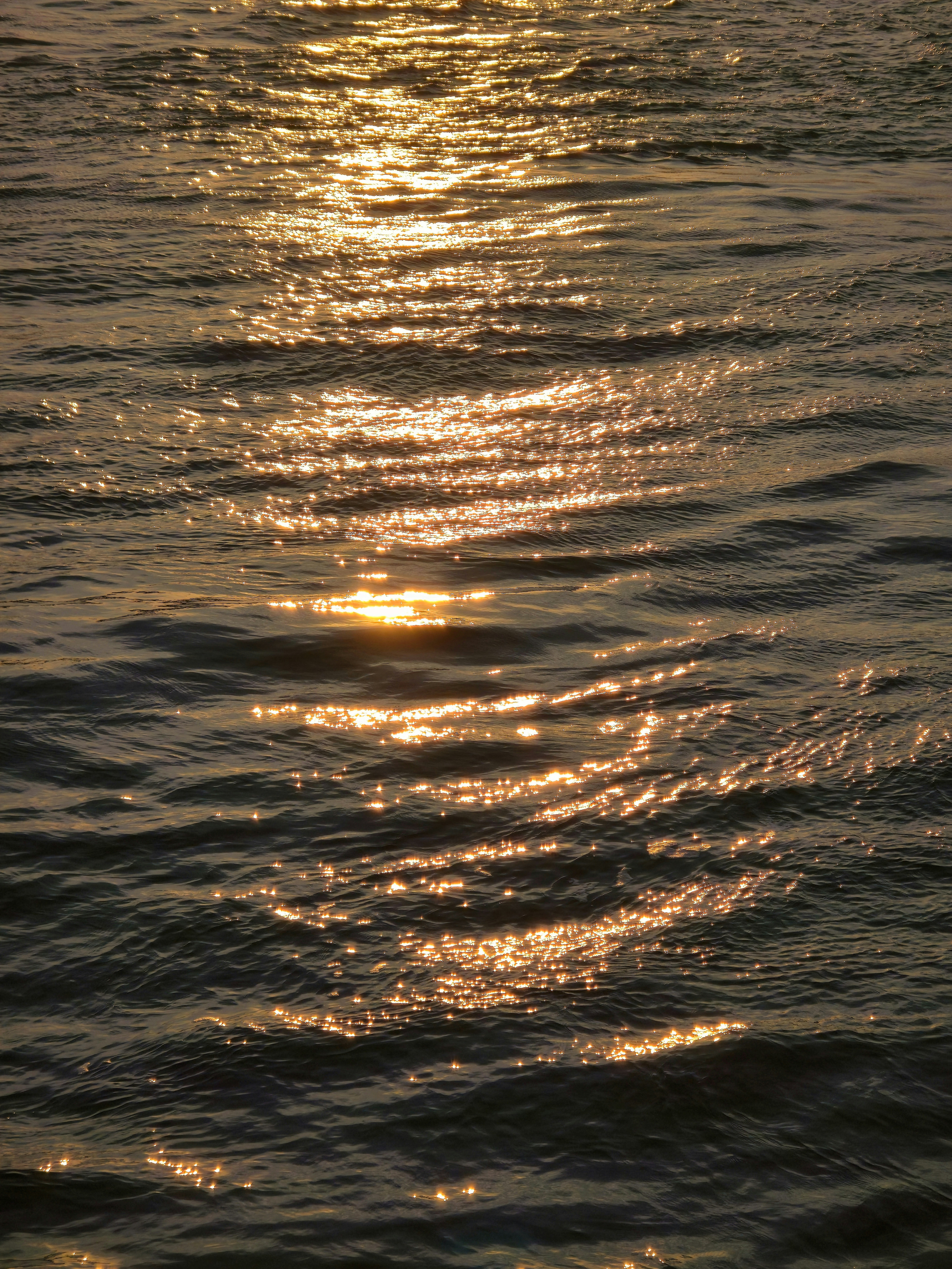 Sunlit Ripples on a Dusk Sea