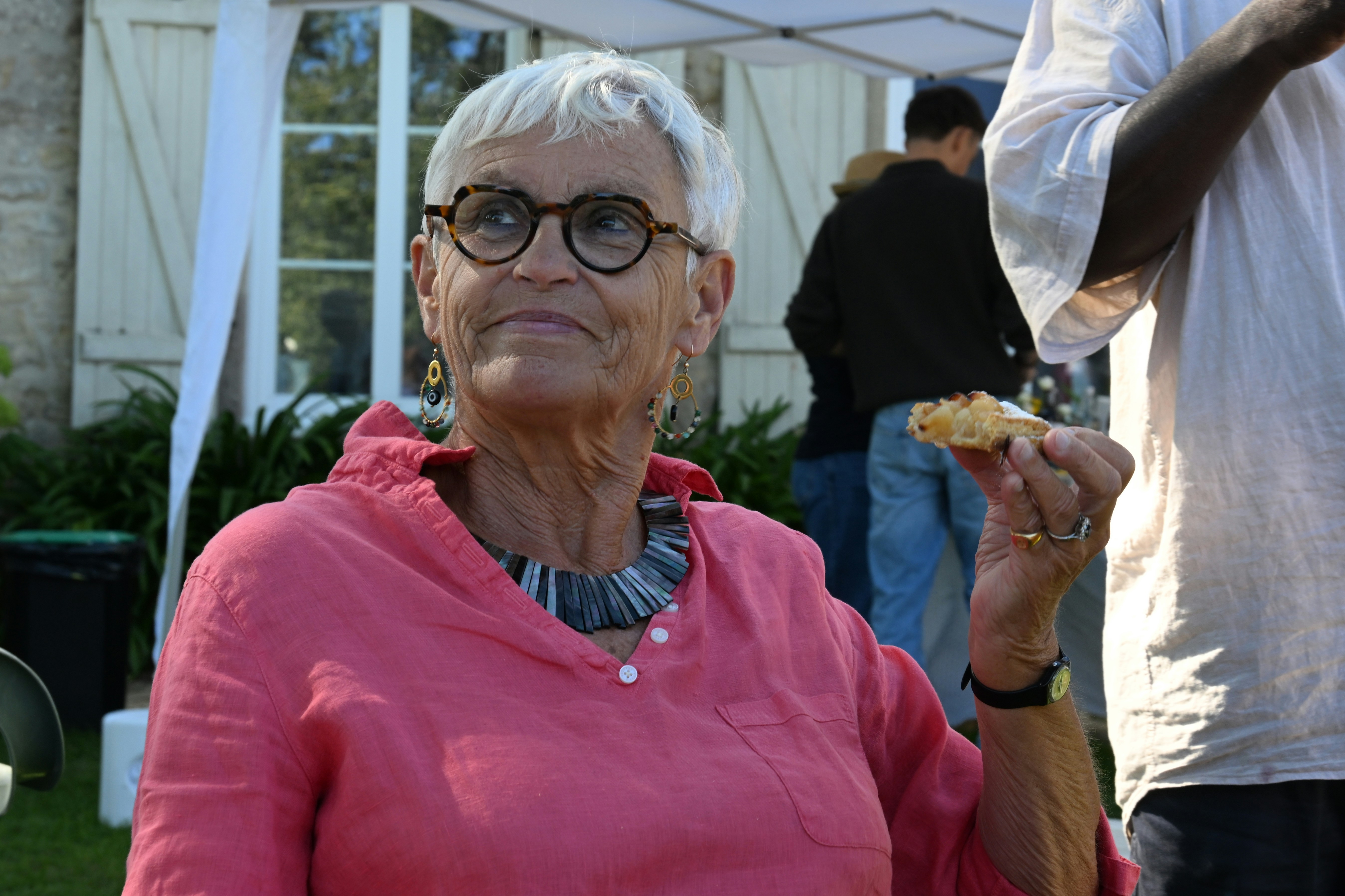 Portrait at the Outdoor Gathering: Granny in Pink