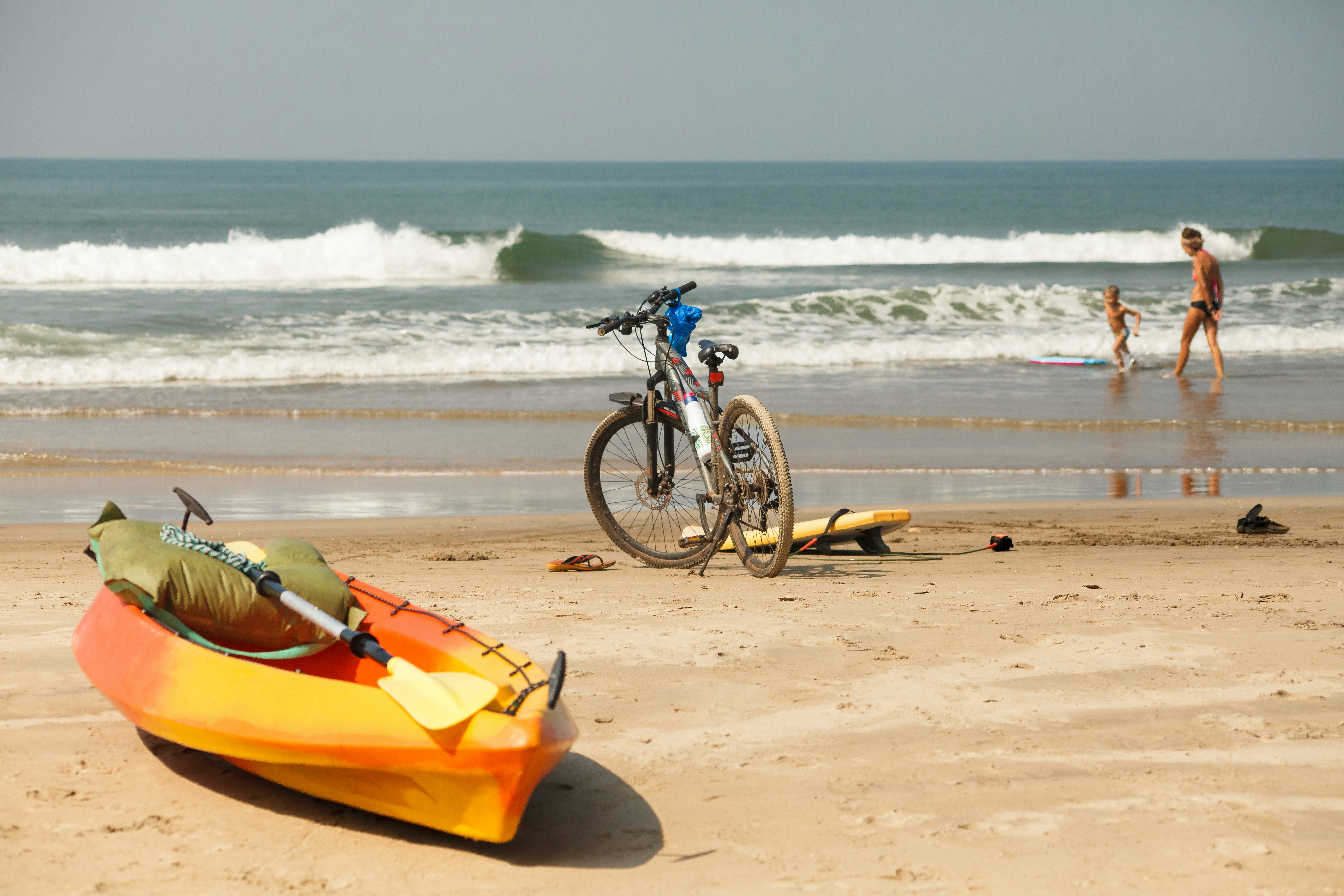 Bike and Kayak at the Sunlit Shore