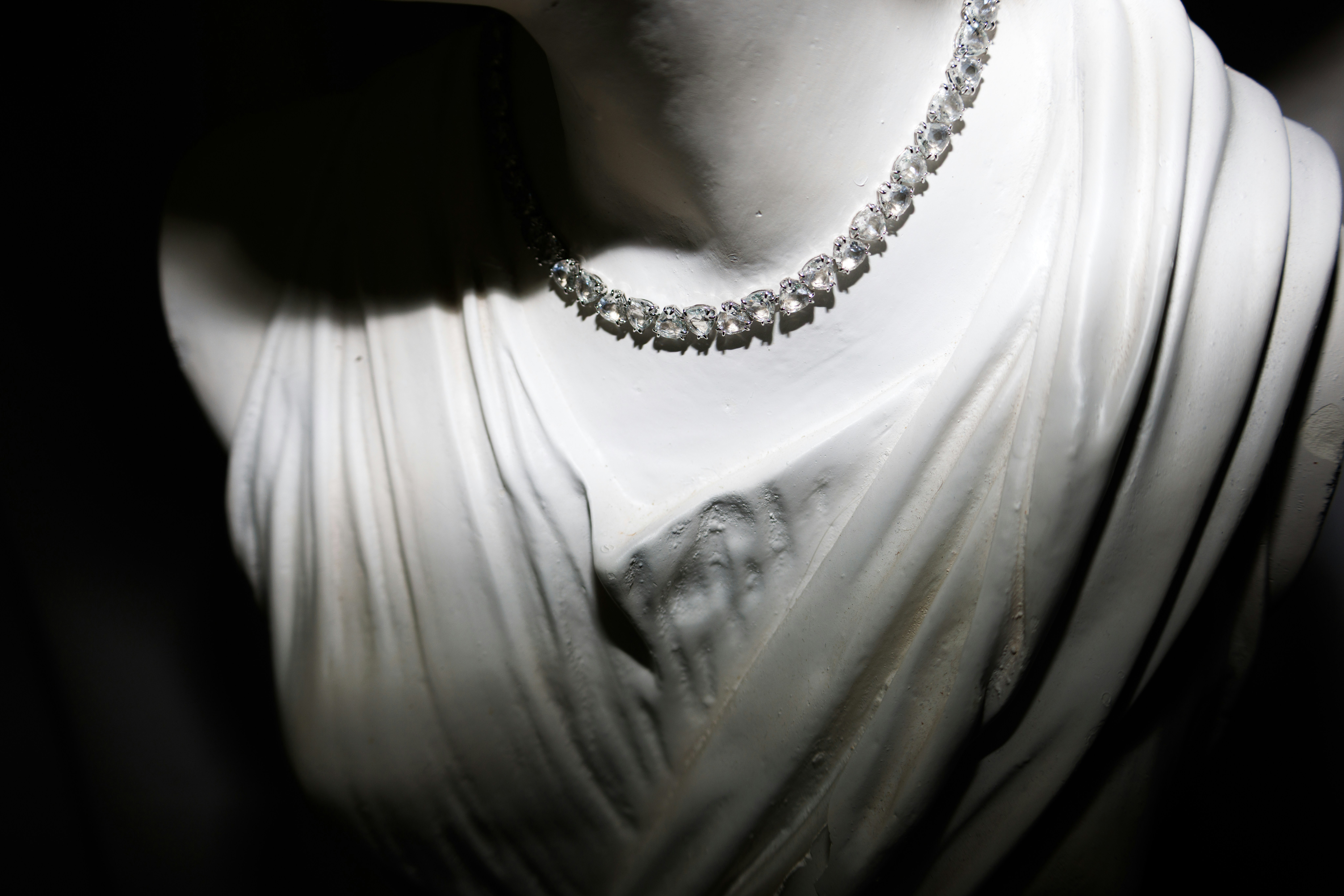 Elegant Whisper: Necklace Cast in Moonlit Marble