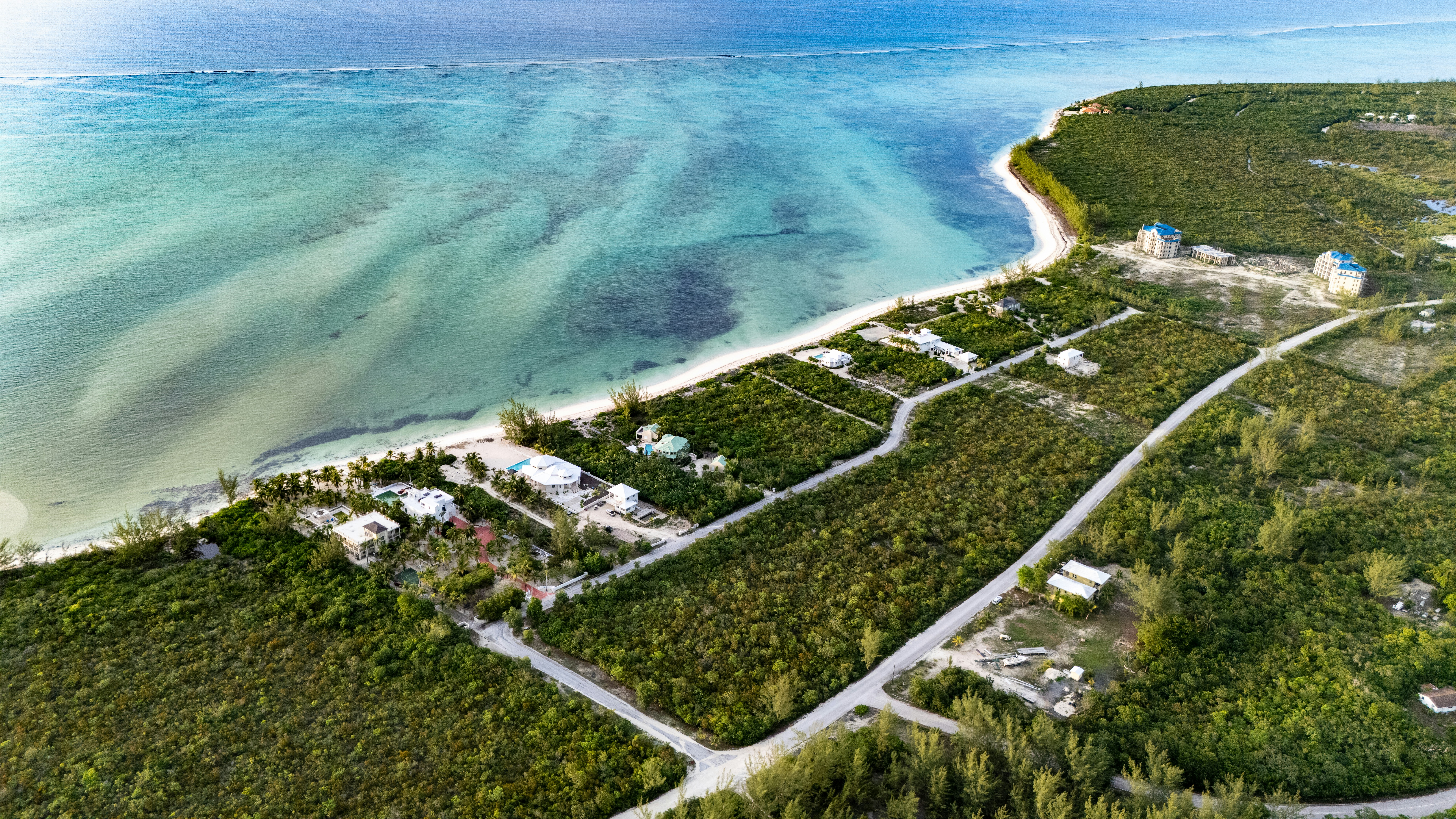 Coastal Haven: Aerial View of a Quiet Beach Community