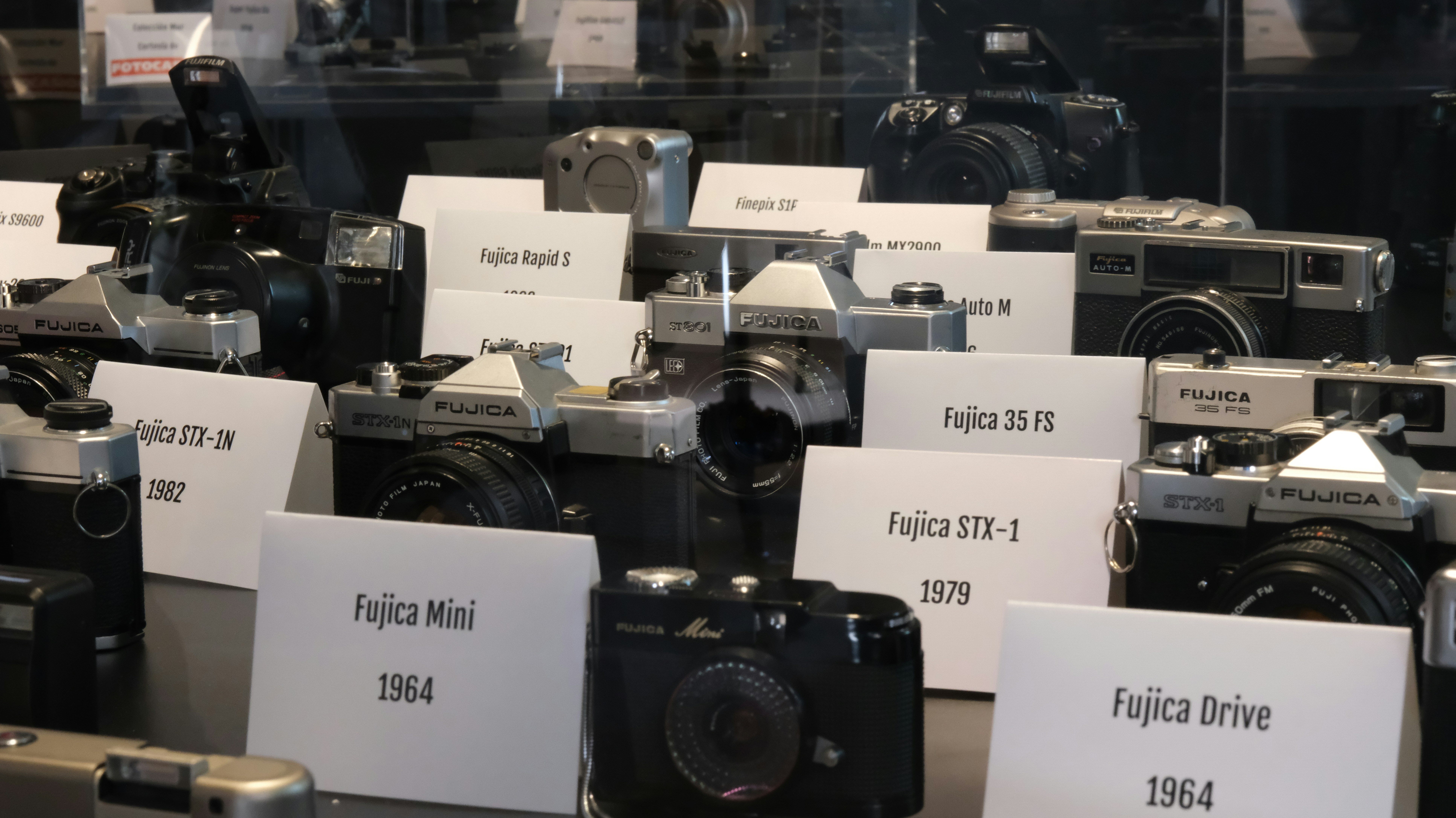 Timeless Tech Rows: A Display of Fujifilm Heritage