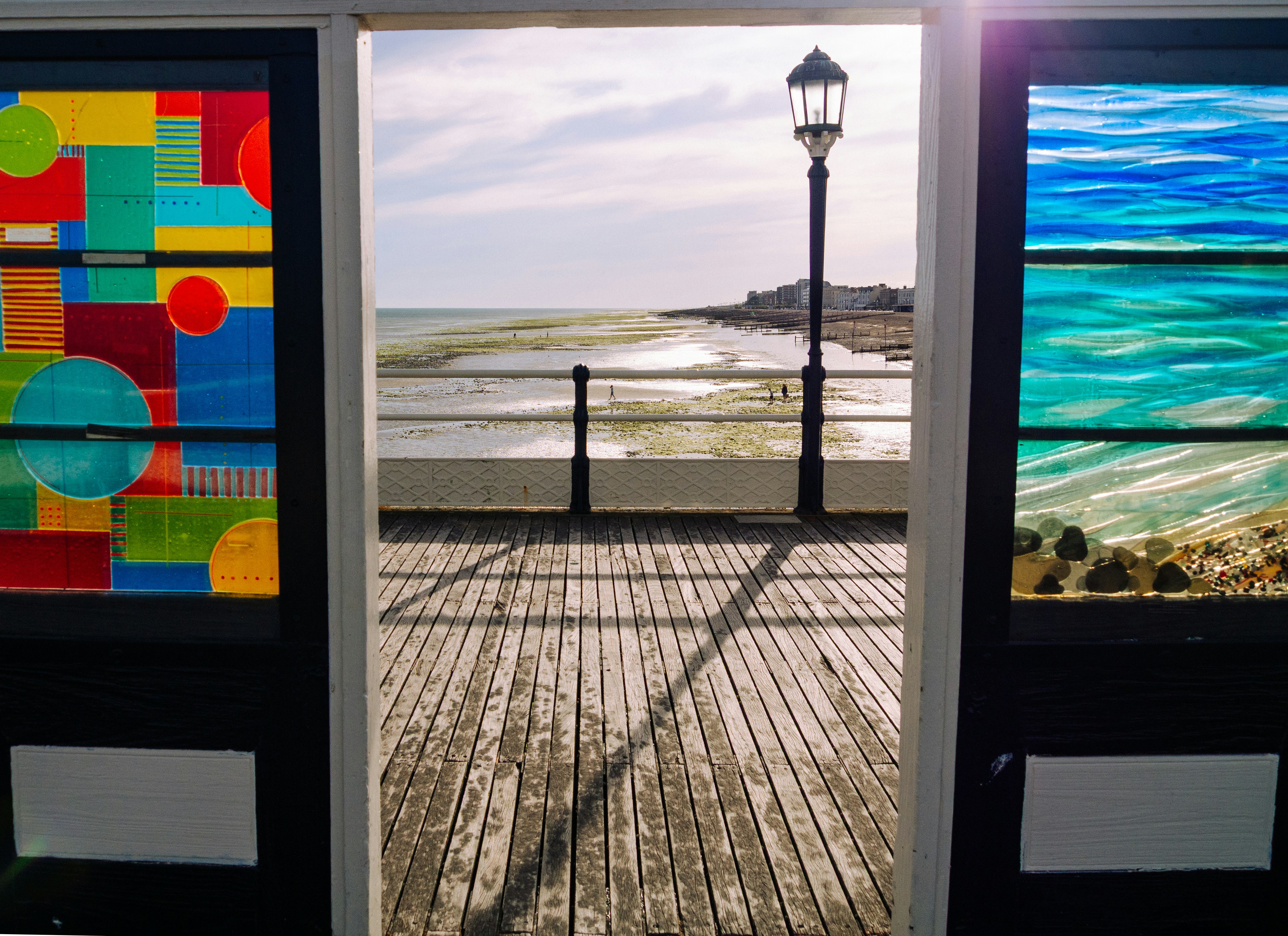 Framed Seascape: A Pierway to Light
