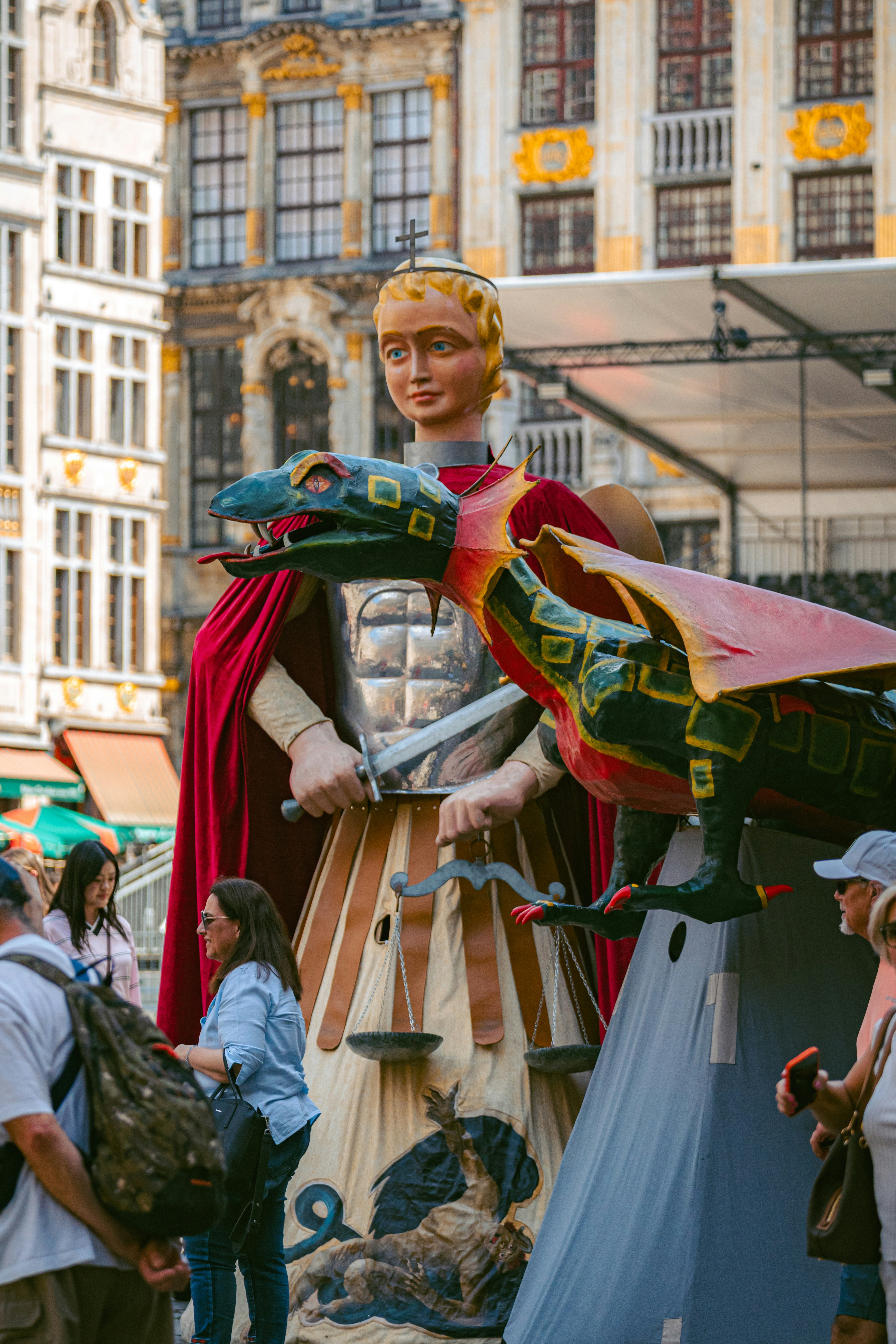 Armor, Dragon, and Crowds: A Festival Statue comes to Life