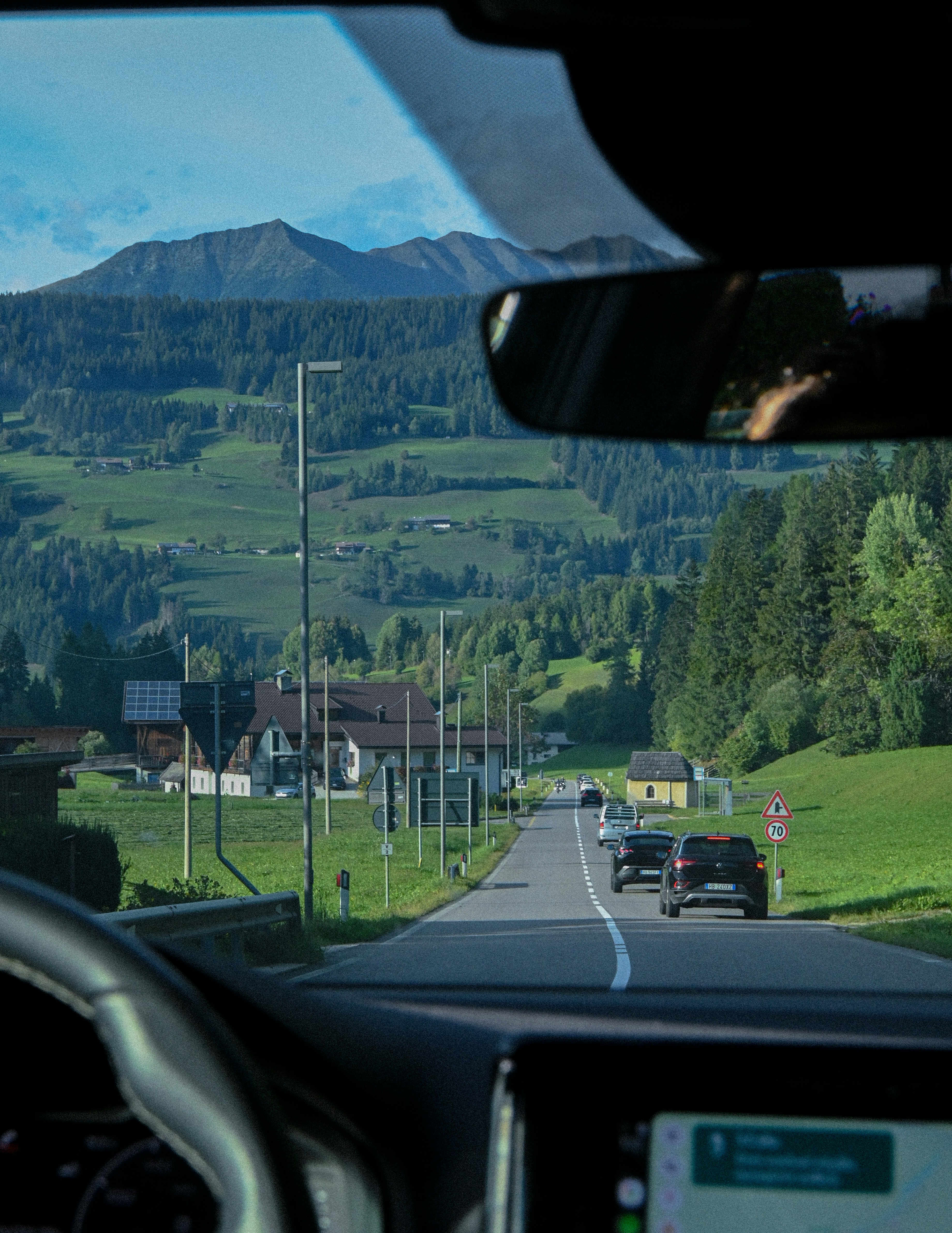 Drive Through the Alpine Village: A Glimpse of Roadside Life